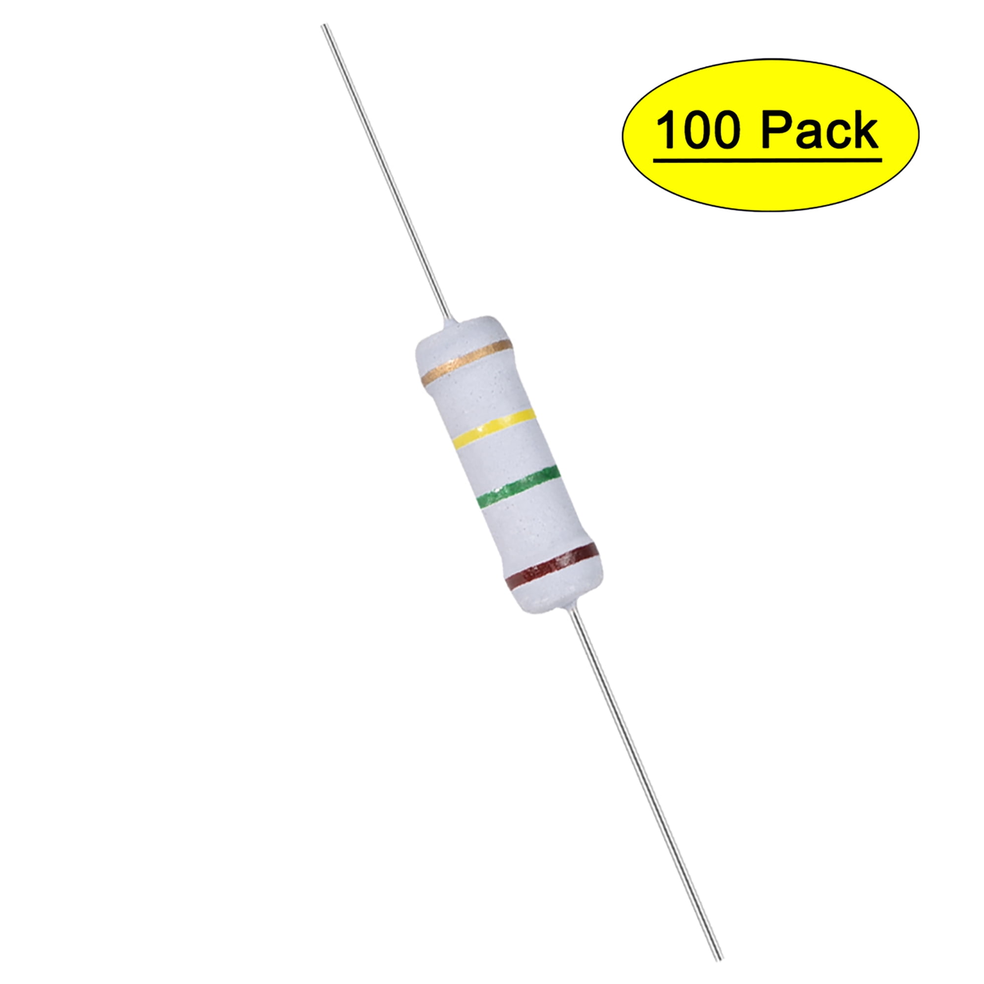Uxcell 150K Ohm 2W ±5% Tolerance Axile Lead Metal Oxide Film Resistor ...