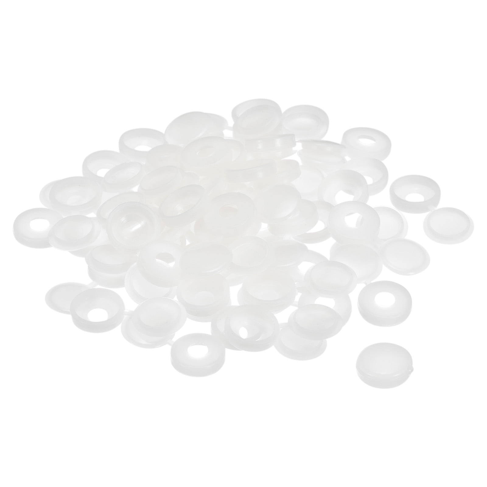 Uxcell 150Pack 5mm Hinged Screw Cover Caps Plastic Fold Screw Snap ...