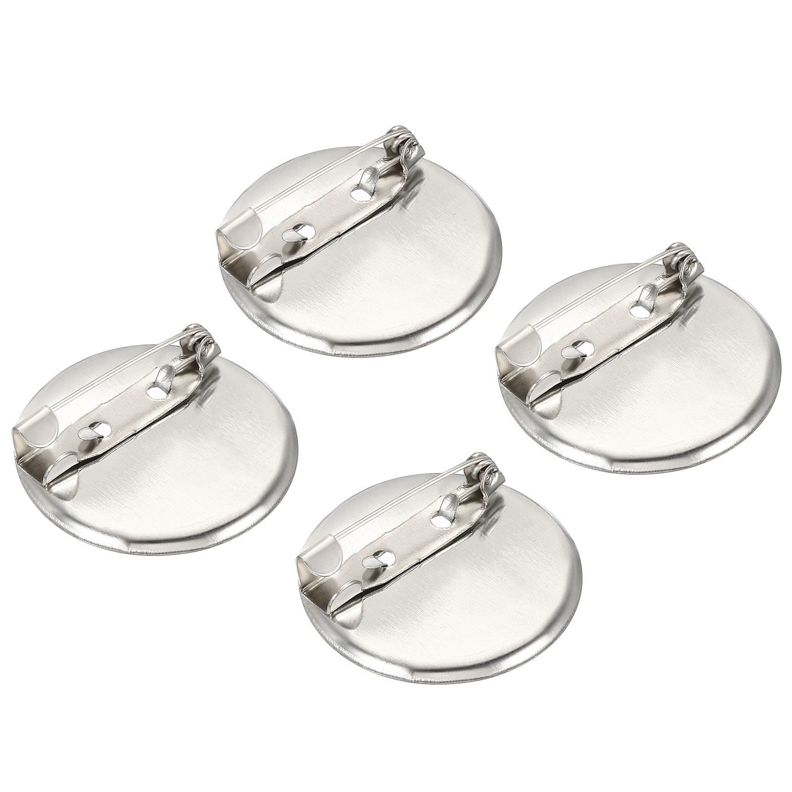 Uxcell 150Pcs Brooch Clasp Pins Disc Base 29mm Blank Trays for ID ...