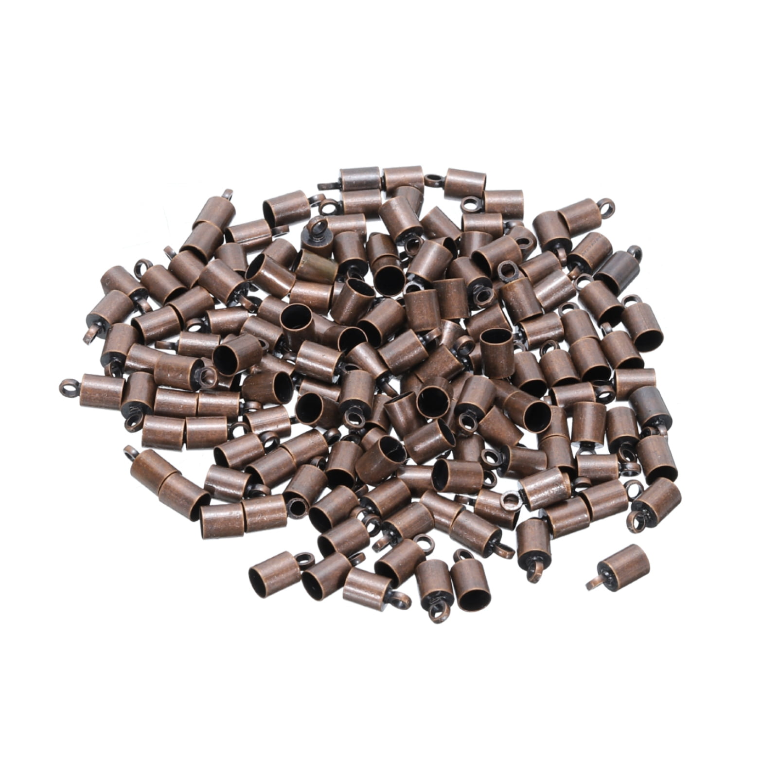 Uxcell 150Pcs Cord End Caps 9mm End Cap Barrel Beads Kumihimo 4.5mm Dia ...