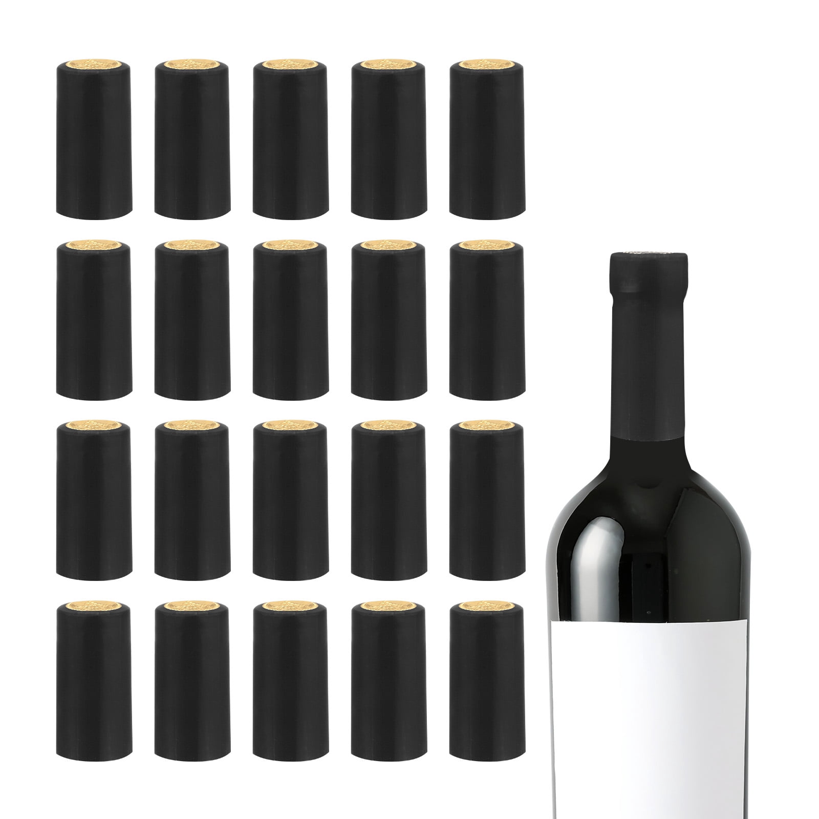 Uxcell 150Pcs Heat Shrink Capsules Wine Bottle Sealer Wrap Cap, 30x60mm ...