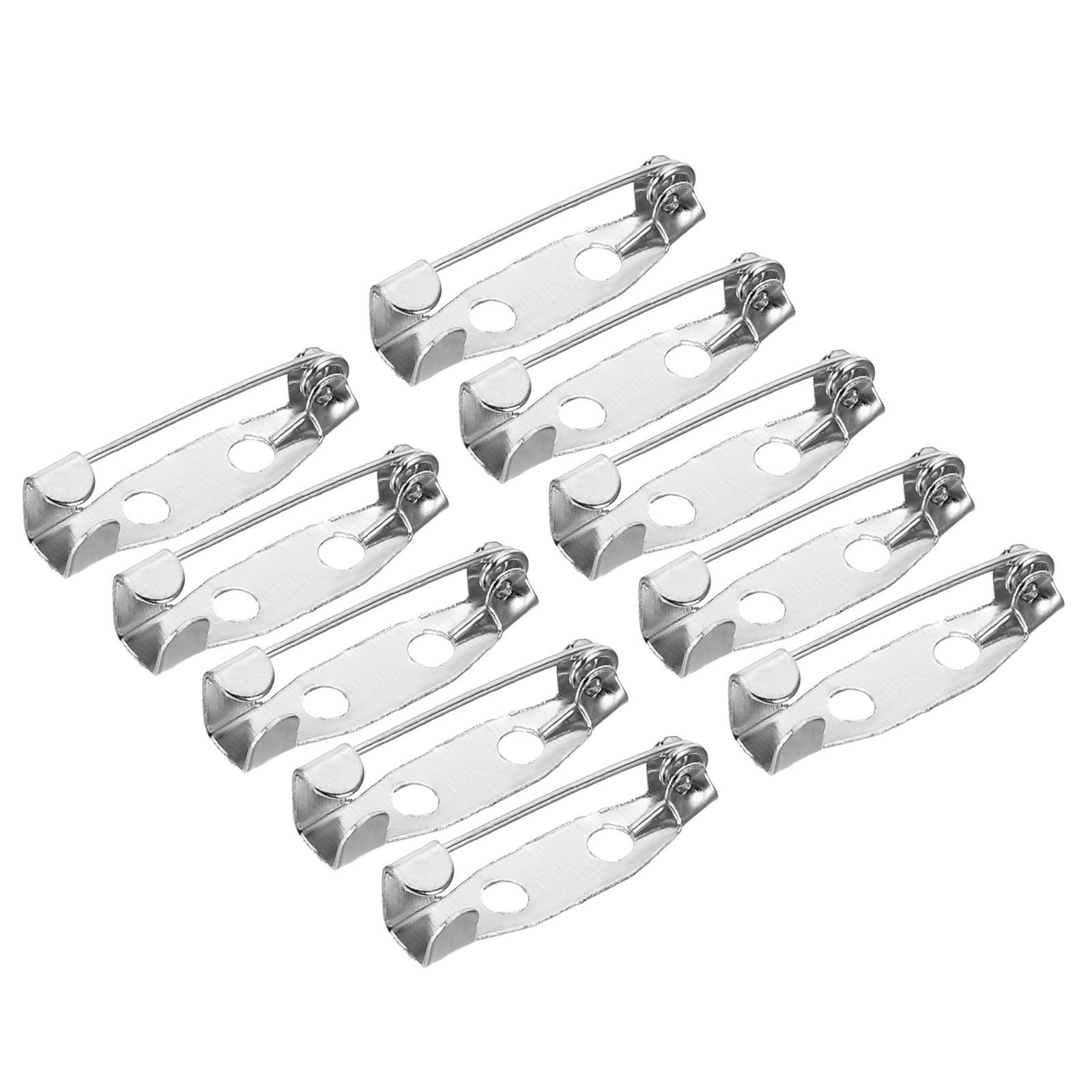 Uxcell 150Pcs Safety Bar Pins 20mm Brooch Clasp Pin Backs for ID Badges ...