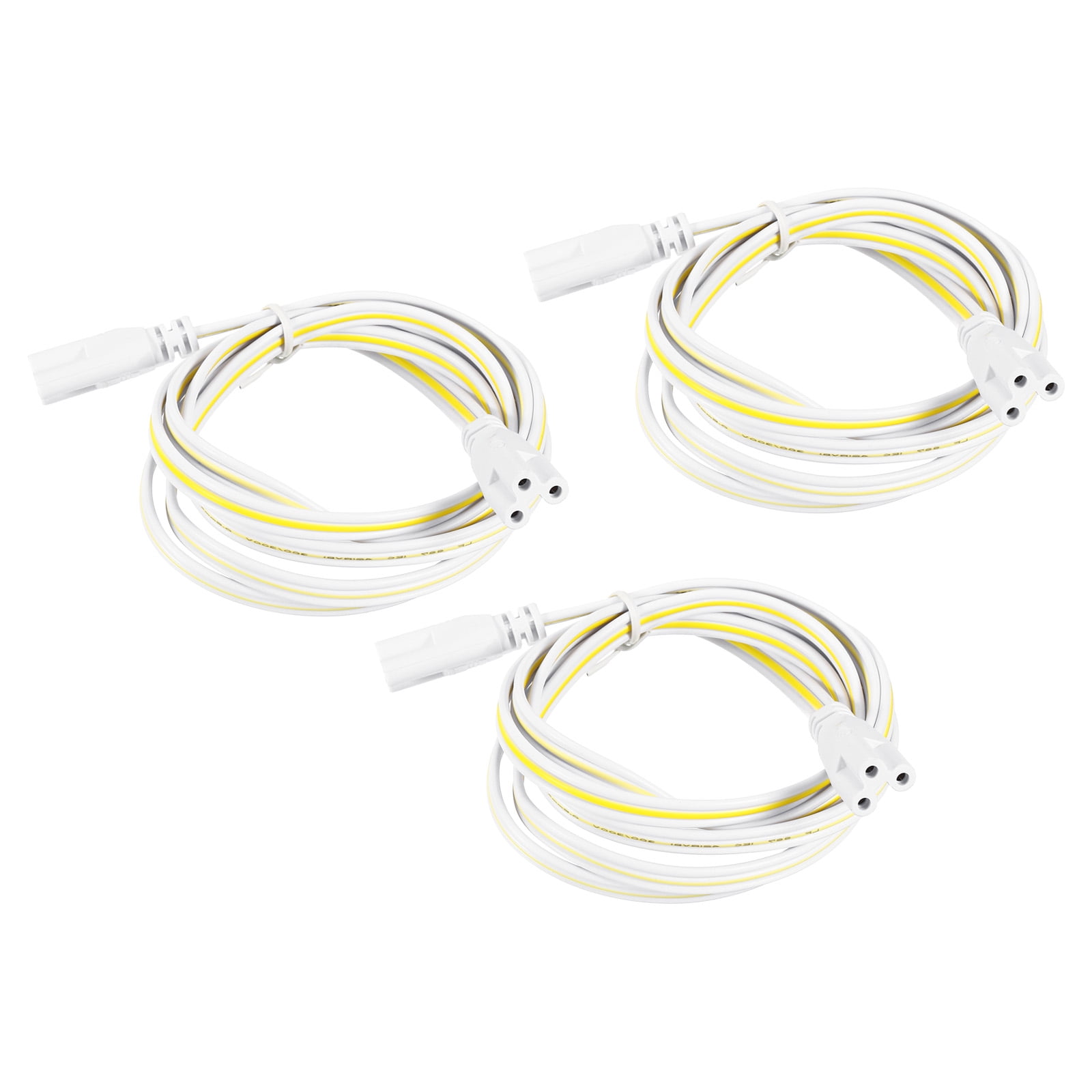 Uxcell 150cm 3 Pin LED Integrated Tube Cable Link Cords T4 T5 T8 Lamp ...