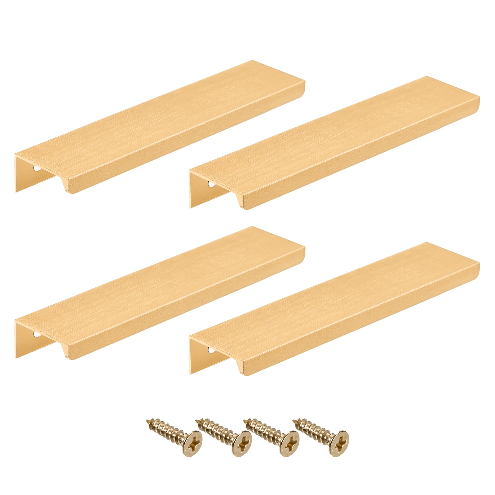Uxcell 150mm/5.9 inch Aluminum Alloy Furniture Pull Handle Gold Tone 4 ...