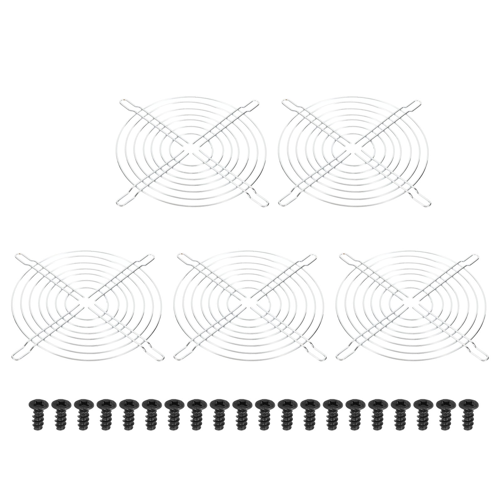 Uxcell 150mm Fan Grill with Screws 5pcs Metal Ventilator Grills Cover ...