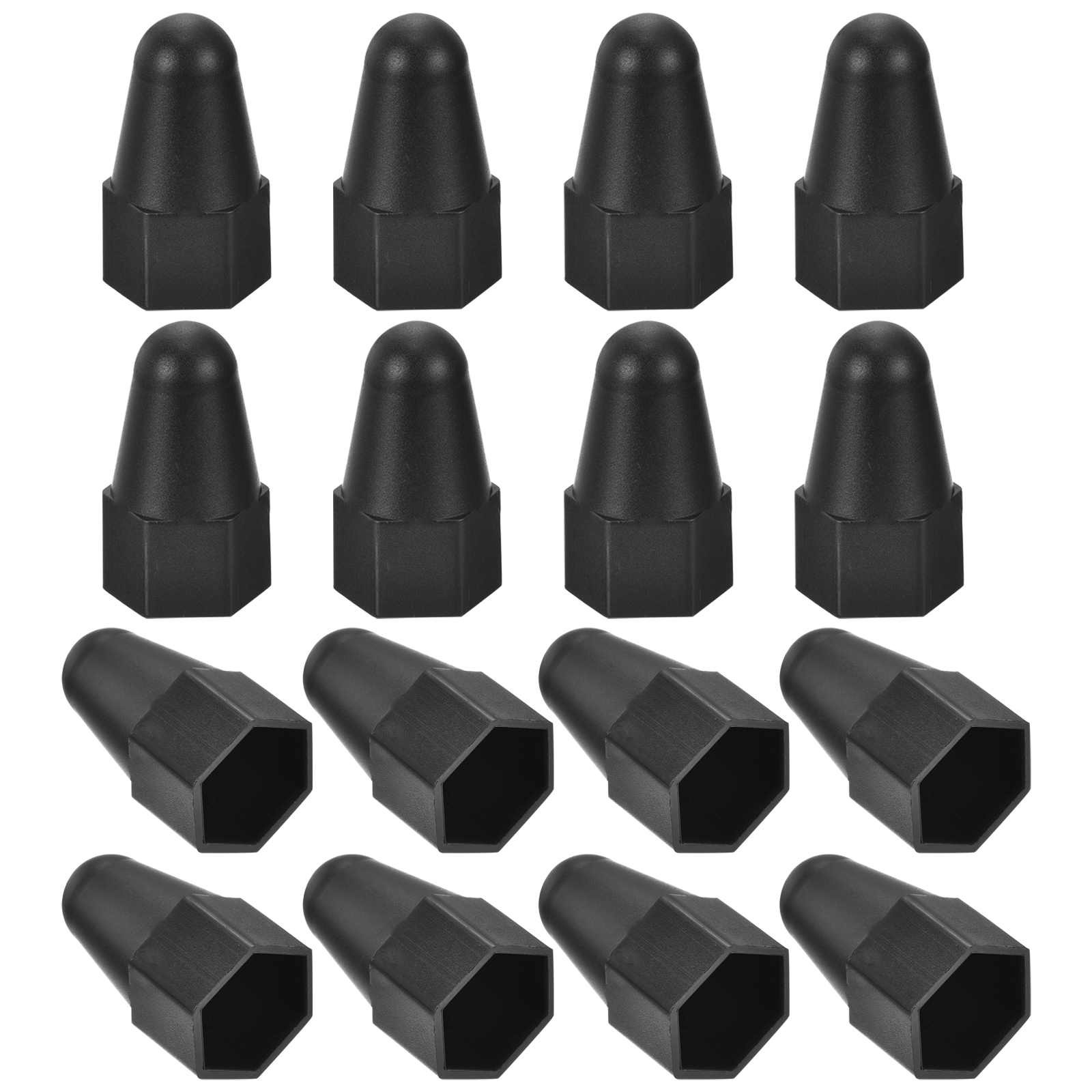 Uxcell 150pack Hex Nut Bolt Cover, M14x22x45 Black Plastic Higher Dome ...