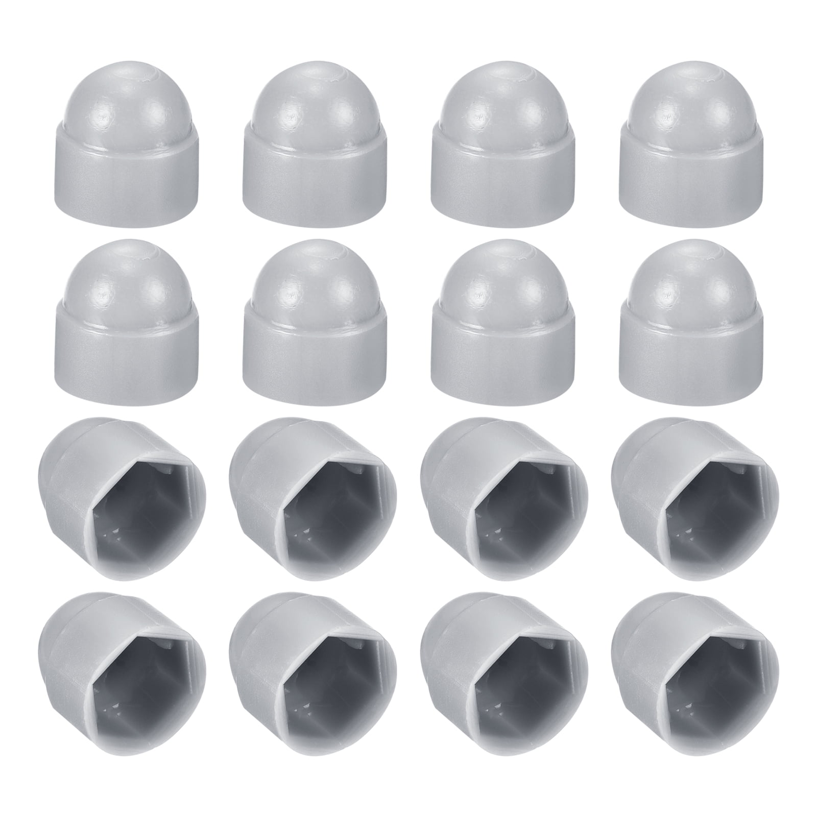 Uxcell 150pack Hex Nut Cover, M4 Grey Plastic Dome Nut Protection Cap ...