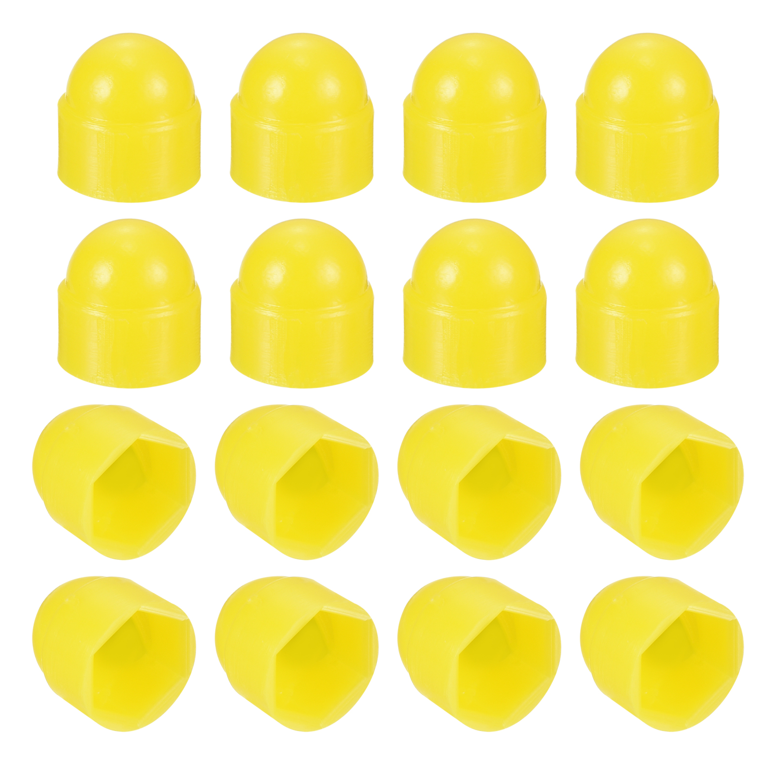 Uxcell 150pack Hex Nut Cover, M4 Yellow Plastic Dome Nut Protection Cap ...