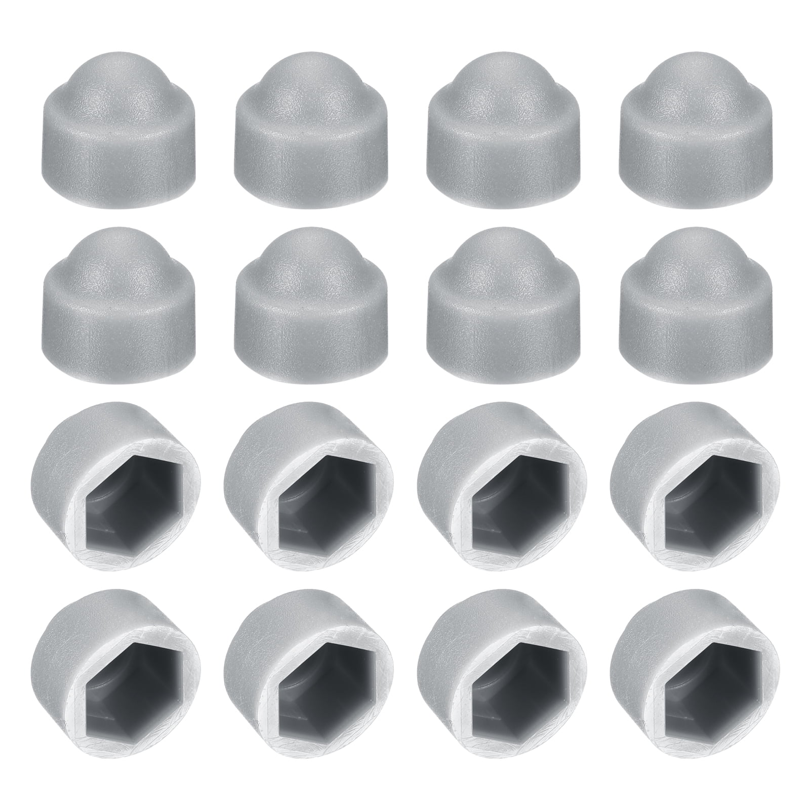 Uxcell 150pack Hex Nut Cover, M5 Grey Plastic Dome Nut Protection Cap ...