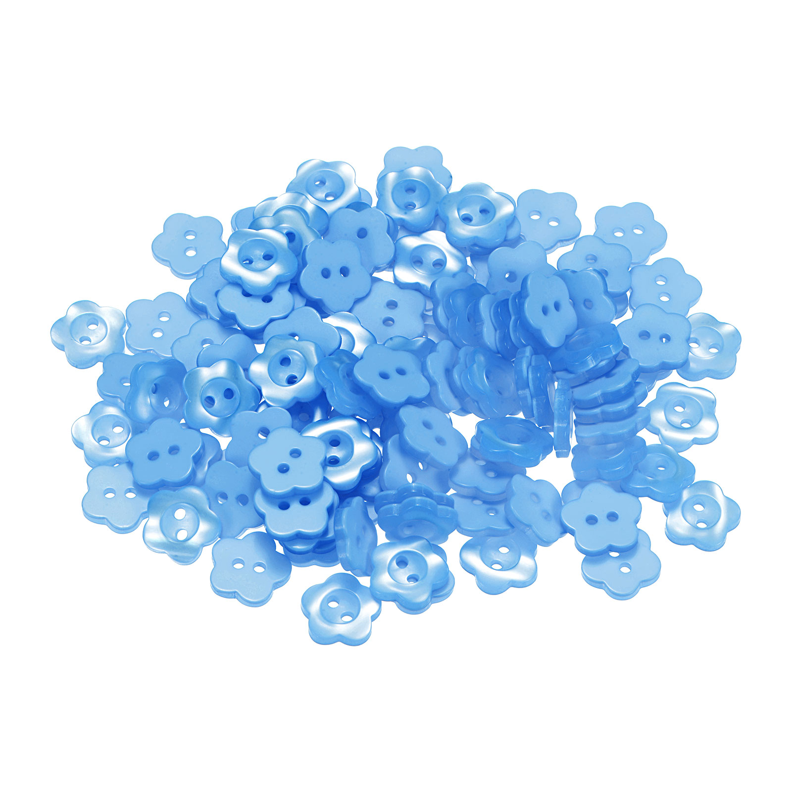 Uxcell 150pcs 20L Flower Sewing Buttons 1/2"(12.5mm) Resin Star 2-Hole ...