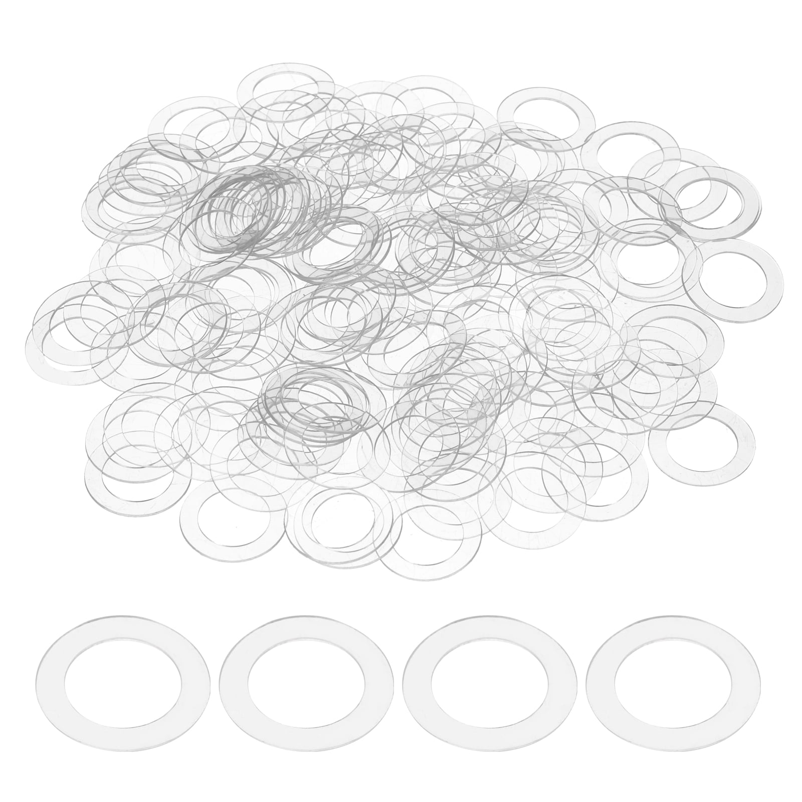 Uxcell 150Pcs M10 Flat Washers 10mm ID 15mm OD 0.5mm Thick Sealing ...