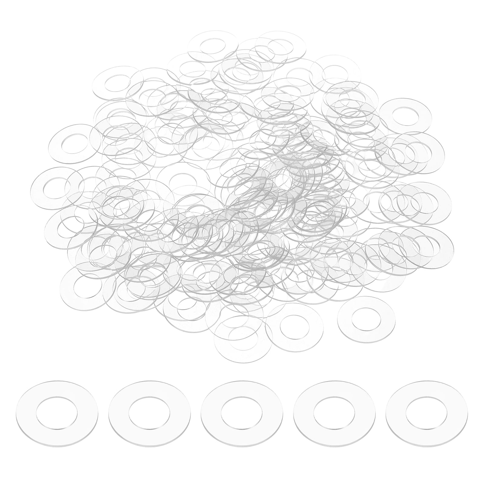 Uxcell 150pcs M12 PVC Flat Washers 12mm ID 24mm OD 1mm Thick Sealing ...