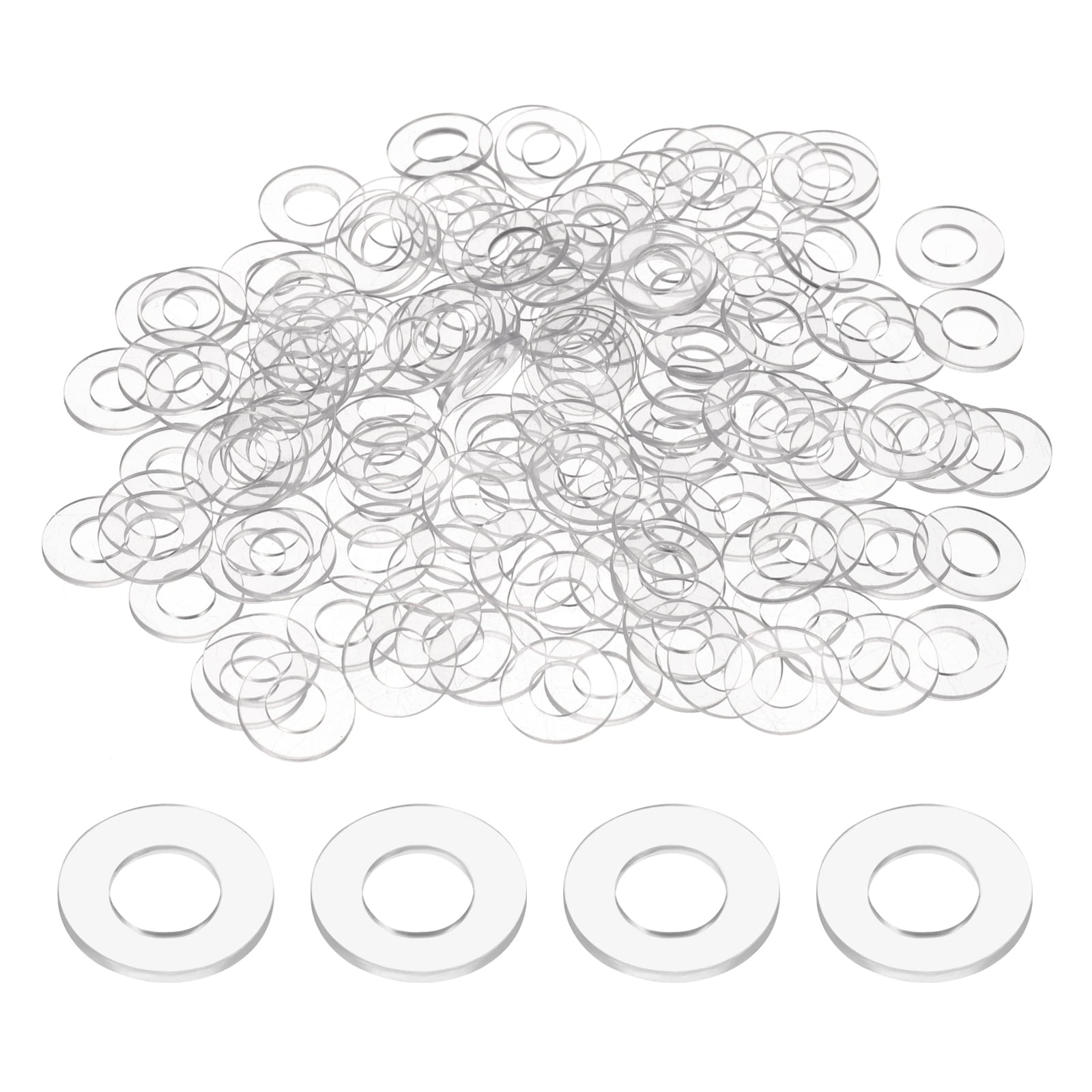 Uxcell 150Pcs M8 Flat Washers 8mm ID 12mm OD 1mm Thick Sealing Gasket ...