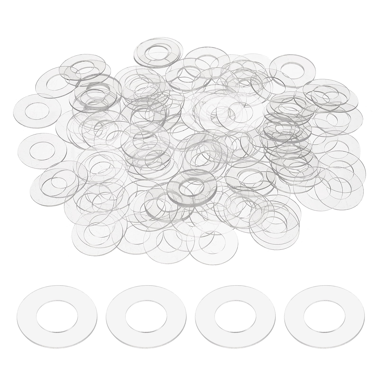 Uxcell 150Pcs M8 Flat Washers 8mm ID 16mm OD 0.5mm Thick Sealing Gasket ...
