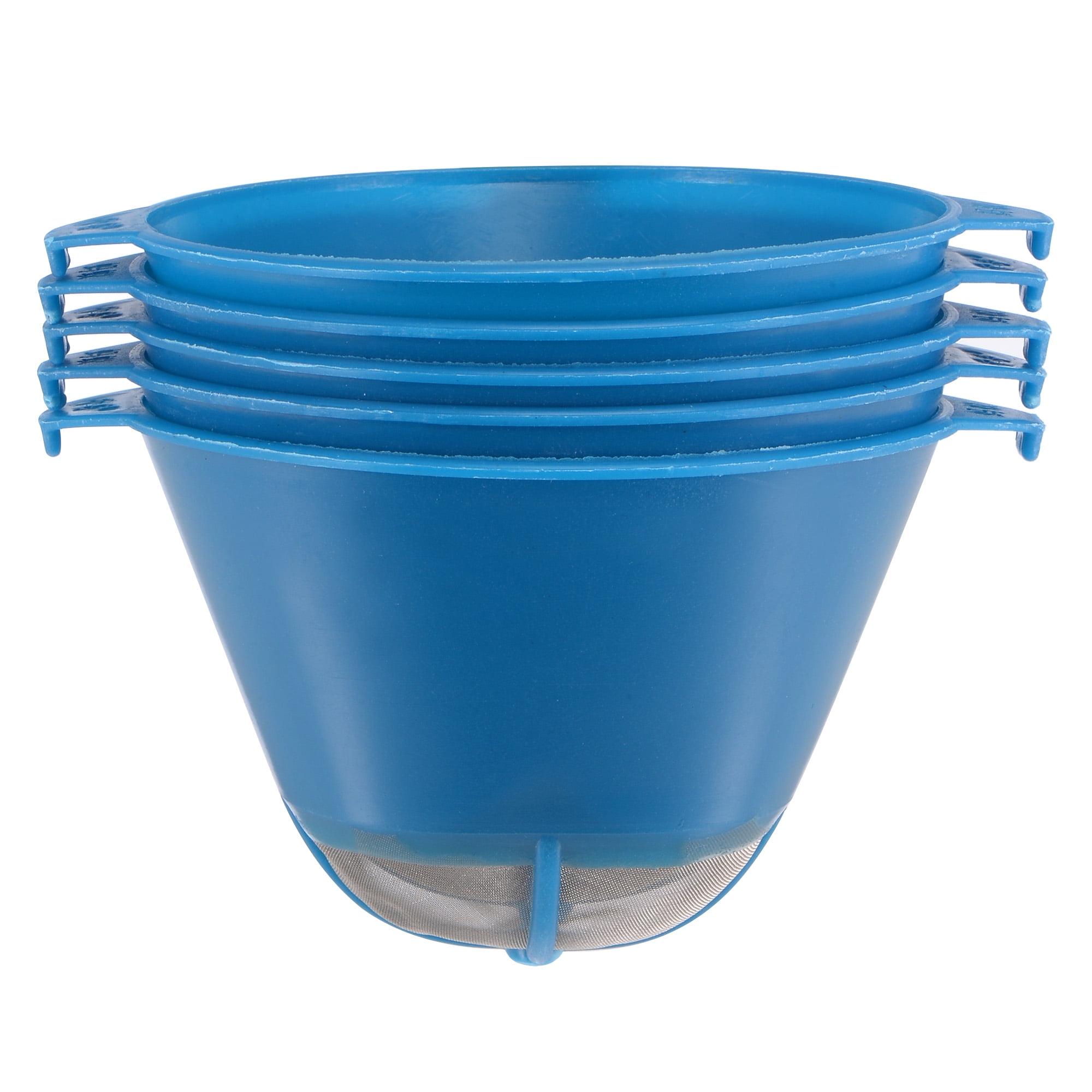 Uxcell 150um 107mmx77mm Blue Cone Funnel Metal Mesh Paint Strainer 5 ...