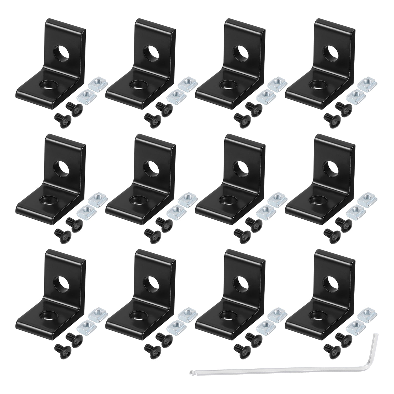 Uxcell 1515A 2 Holes Aluminum Extrusion Profile Corner Bracket, Right ...