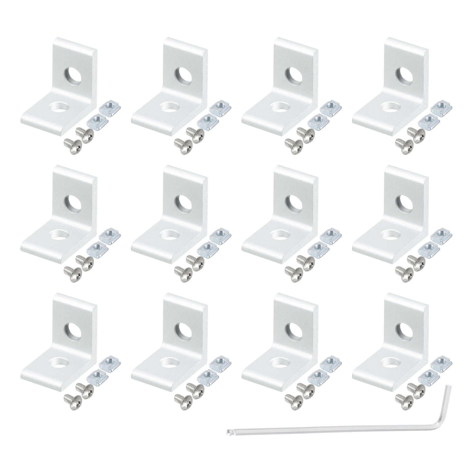 Uxcell 1515A Aluminum Extrusion Profile Corner Bracket, 2 Holes L-Shape ...