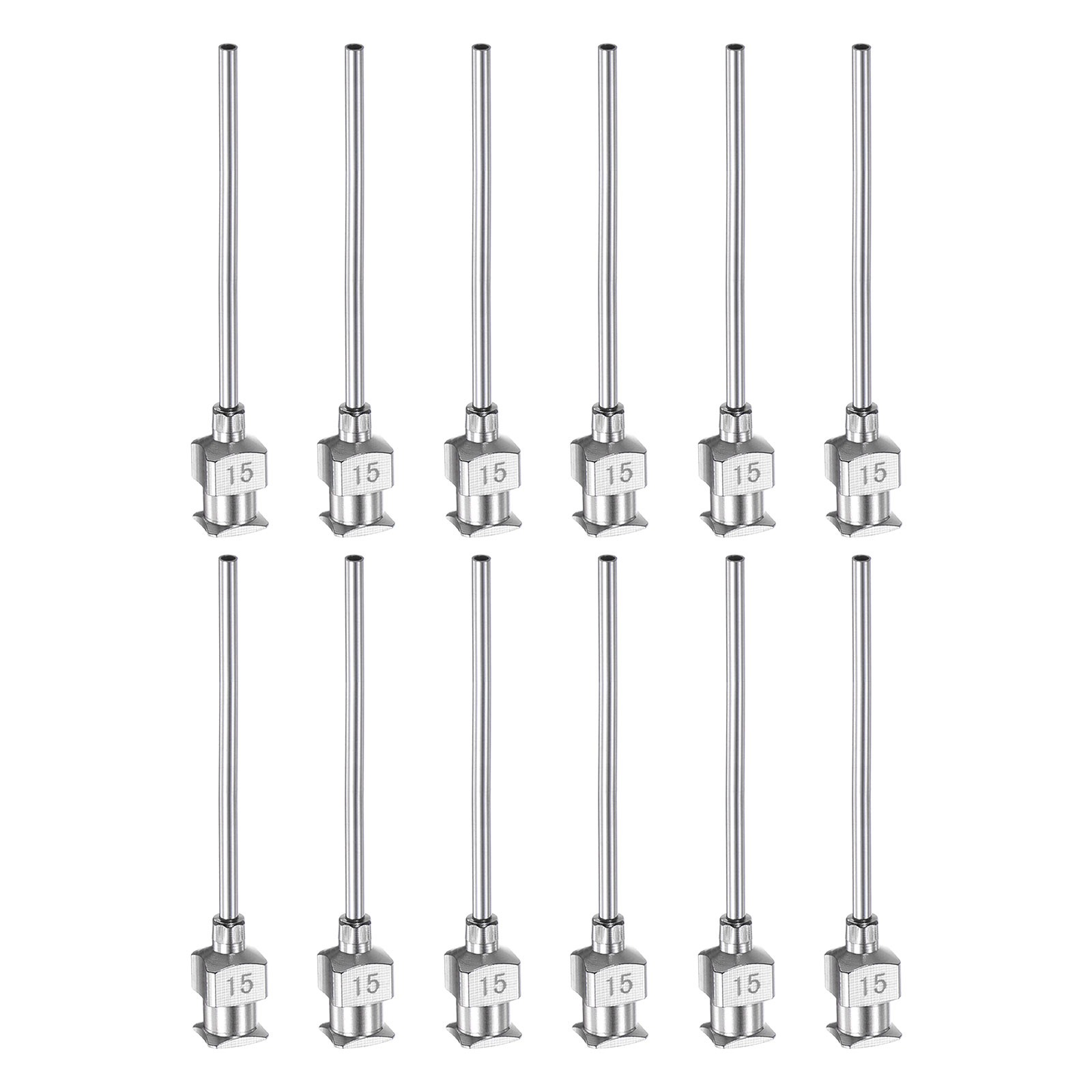 Uxcell 15G Stainless Steel Dispensing Needles, 1 1/2" Glue Needle Tube ...