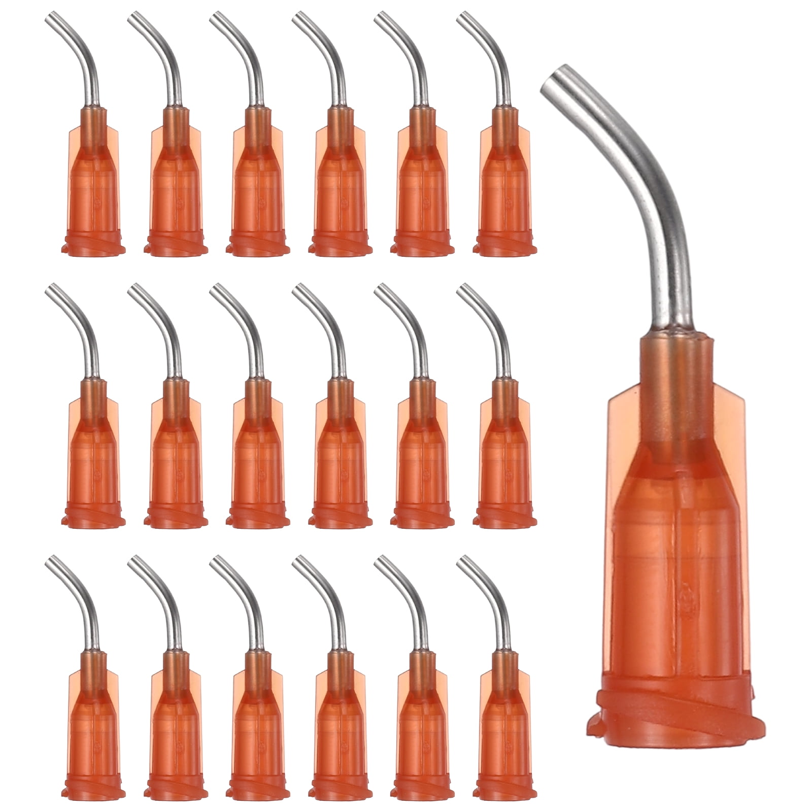 Uxcell 15Ga Angled Dispensing Needles, 66Pcs 0.5Inch 45° Curved ...