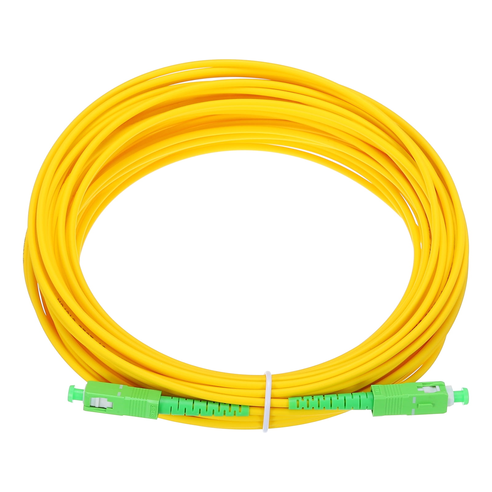 Uxcell 15M/49.2Ft Single-mode Simplex Fiber Optic Patch Cable SC/APC-SC/APC for Router Switches ...