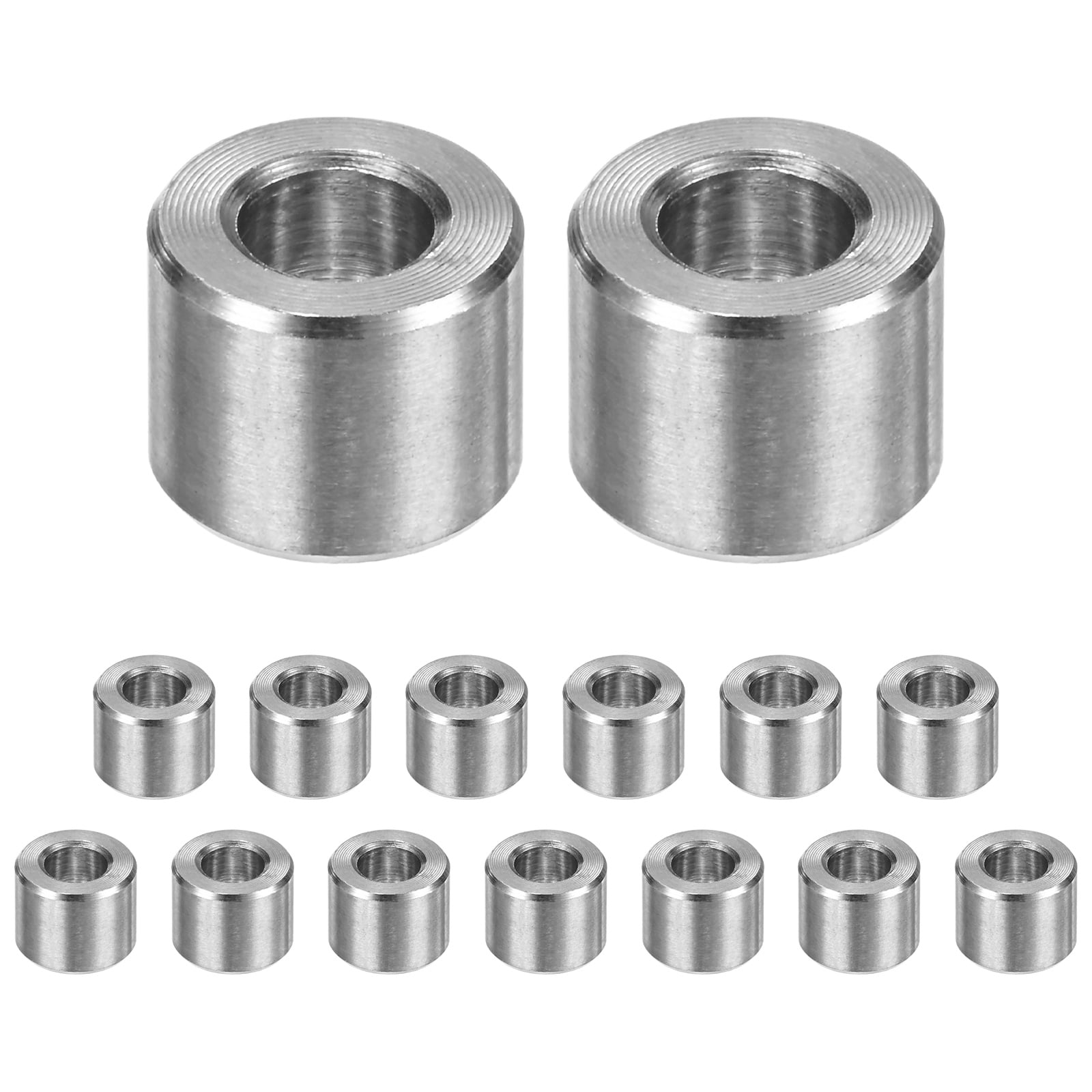 Uxcell 15PCS M5 Aluminum Spacers 5mm ID x 10mm OD x 8mm L Round Metal ...