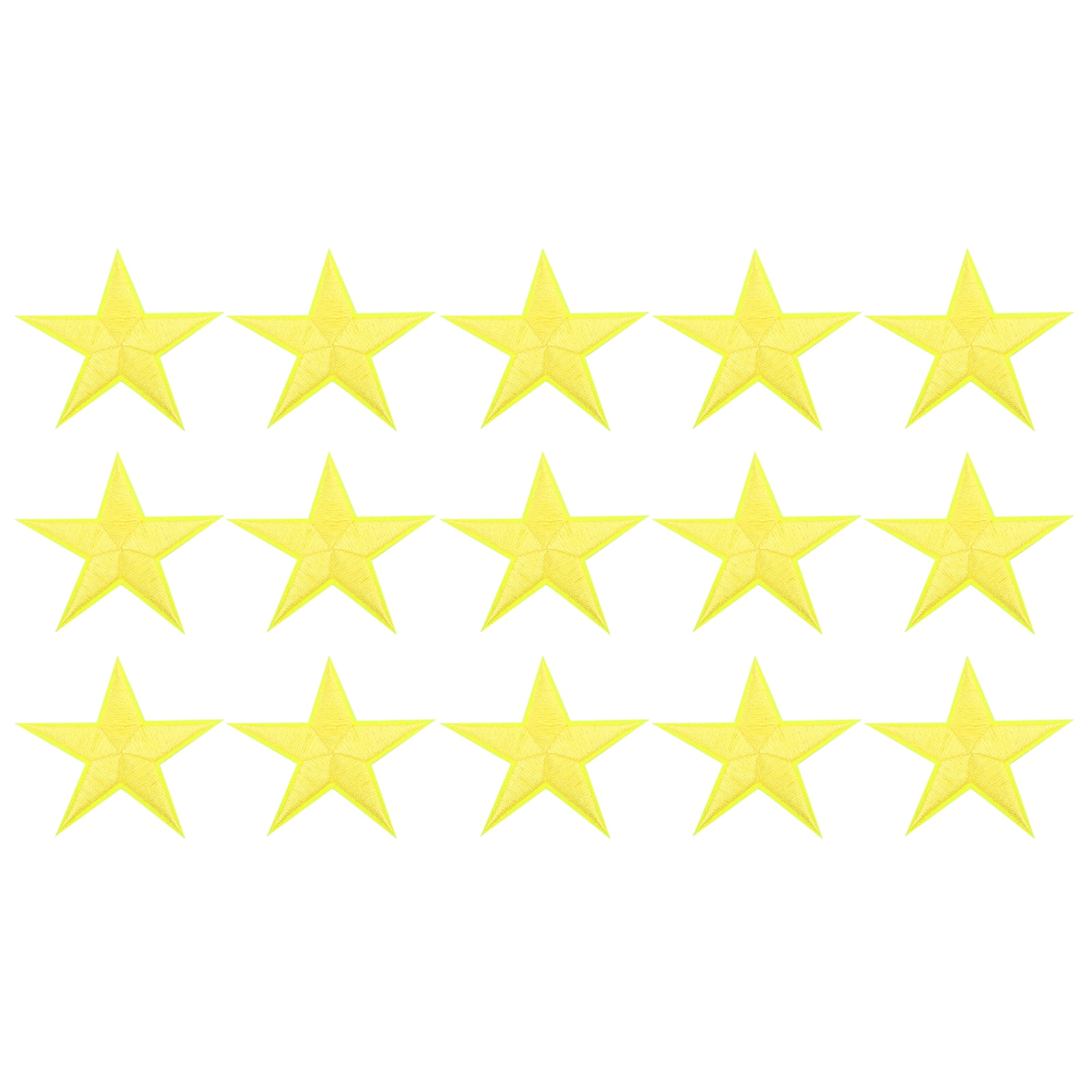 Uxcell 15Pack Iron on Star Patches, Sew on Star Embroidered Patches ...