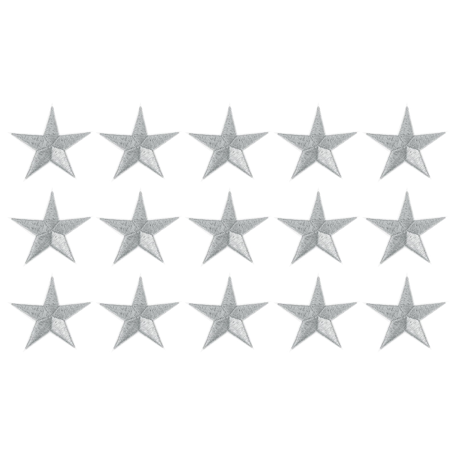 Uxcell 15Pack Iron on Star Patches, Sew on Star Embroidered Patches ...