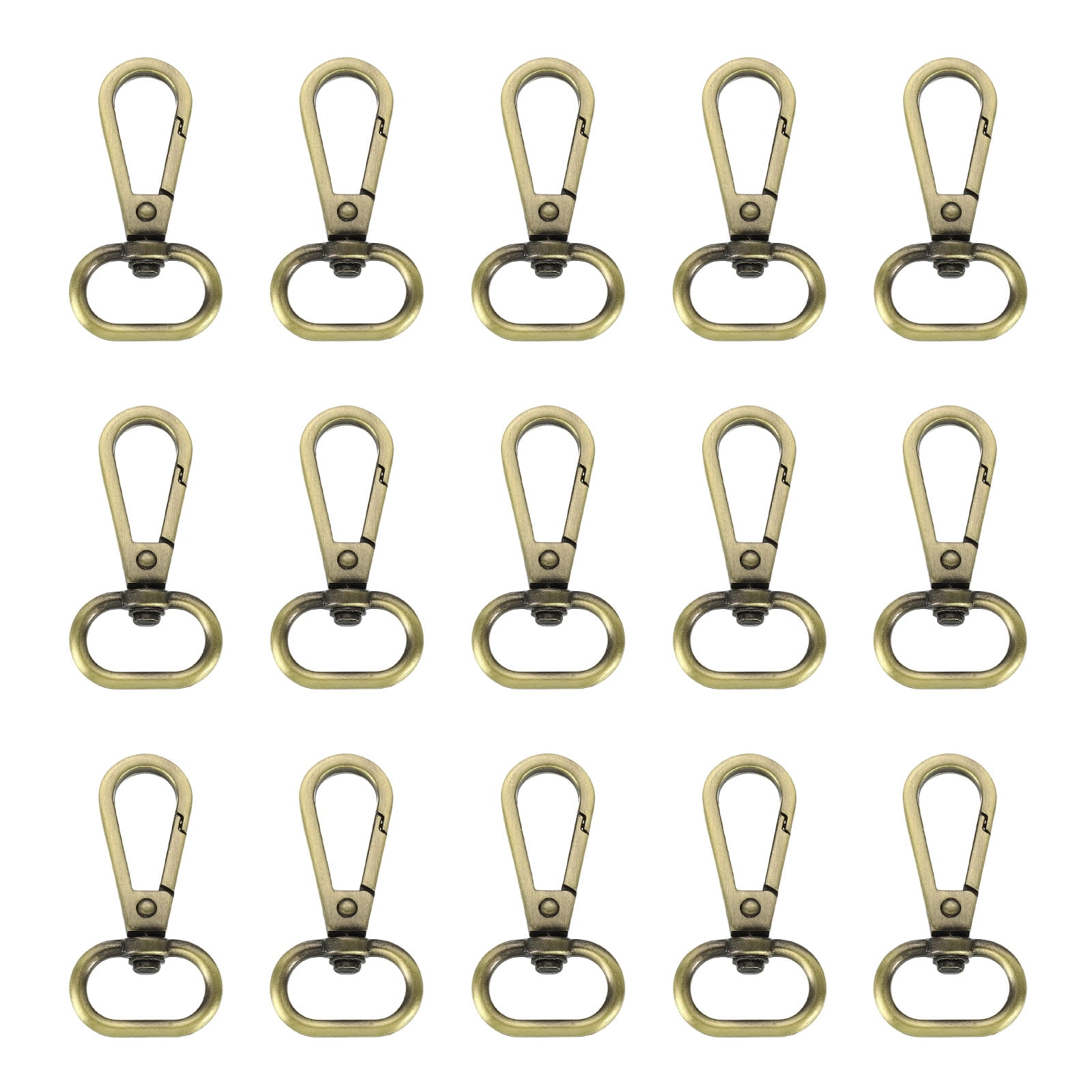 Uxcell 15Pack Swivel Clasps, 0.8" Oval Ring Lobster Clasp Claw Push ...