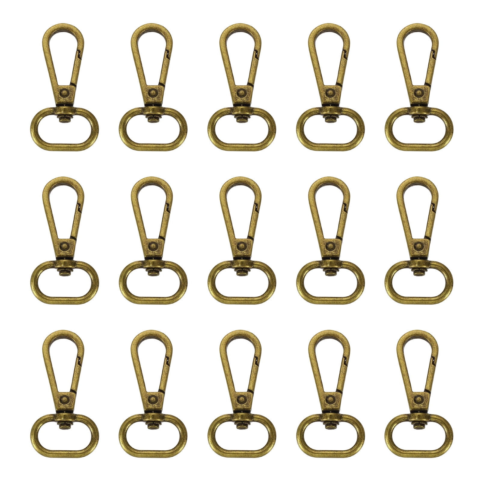 Uxcell 15Pack Swivel Clasps, 0.8" Oval Ring Lobster Clasp Claw Push ...