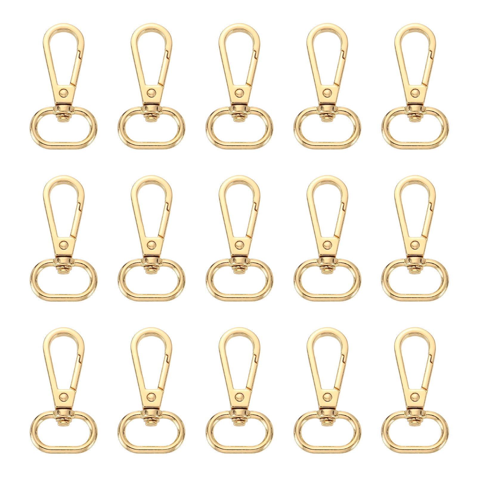 Uxcell 15Pack Swivel Clasps, 0.8" Oval Ring Lobster Clasp Claw Push ...