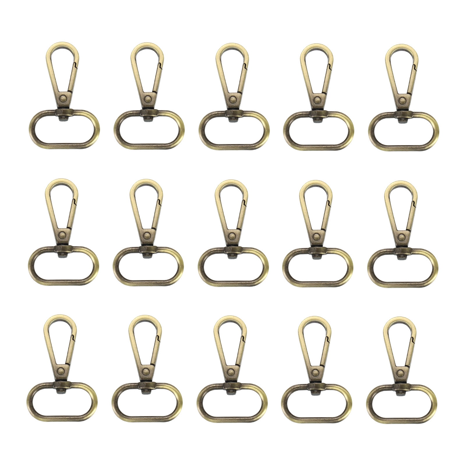 Uxcell 15Pack Swivel Clasps, 0.98" Oval Ring Lobster Clasp Claw Push ...