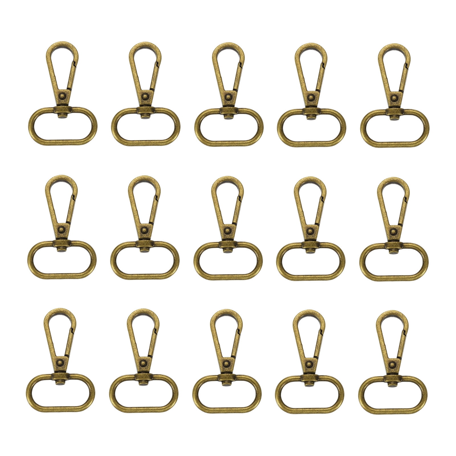 Uxcell 15Pack Swivel Clasps, 0.98" Oval Ring Lobster Clasp Claw Push ...