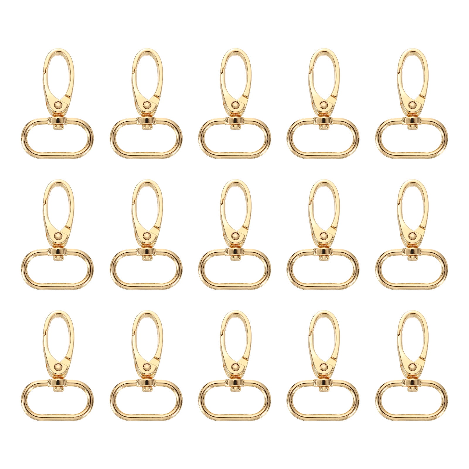 Uxcell 15Pack Swivel Clasps, 0.98" Oval Ring Lobster Clasp Claw Push ...