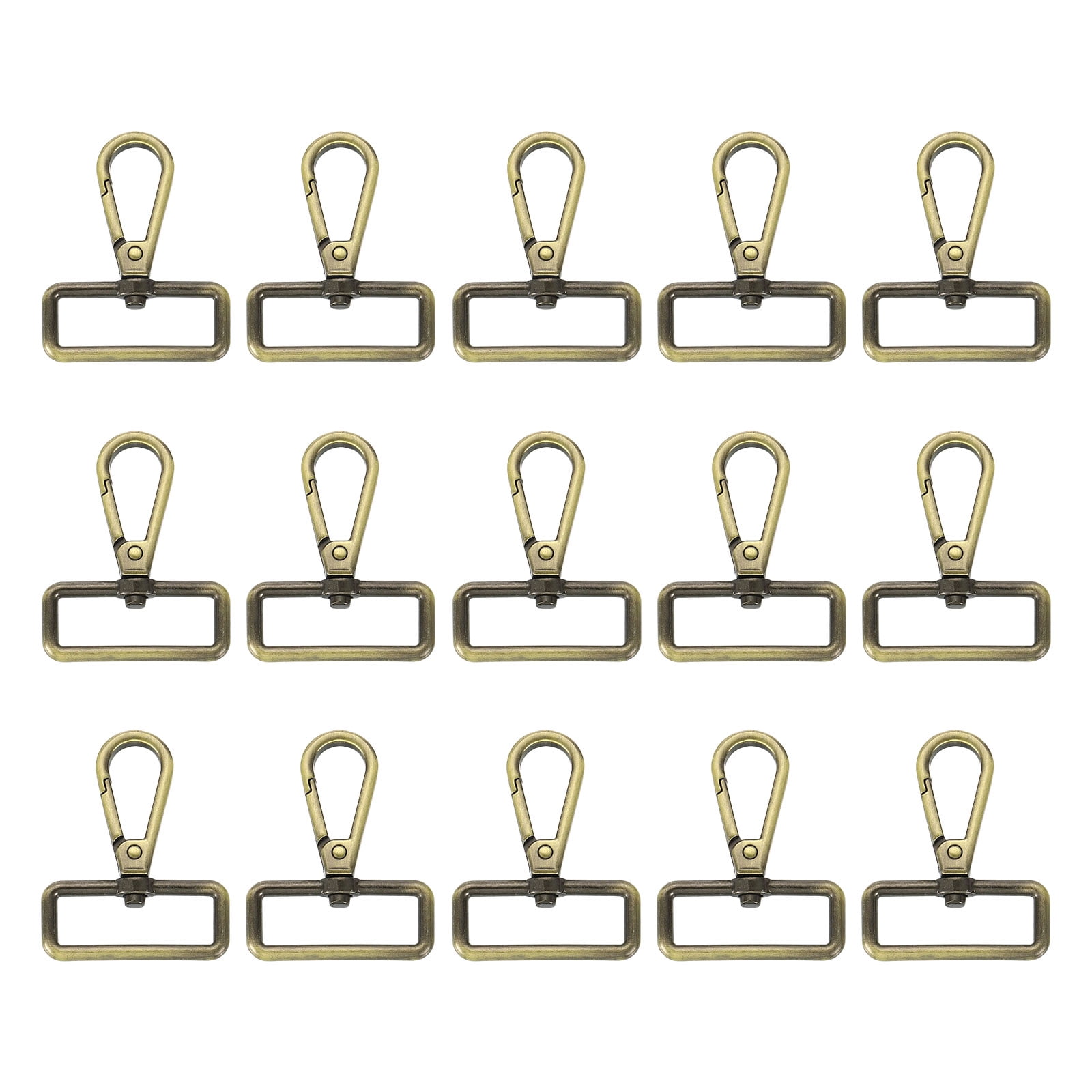 Uxcell 15Pack Swivel Clasps, 1.25" D Ring Lobster Clasp Claw Push Gate ...