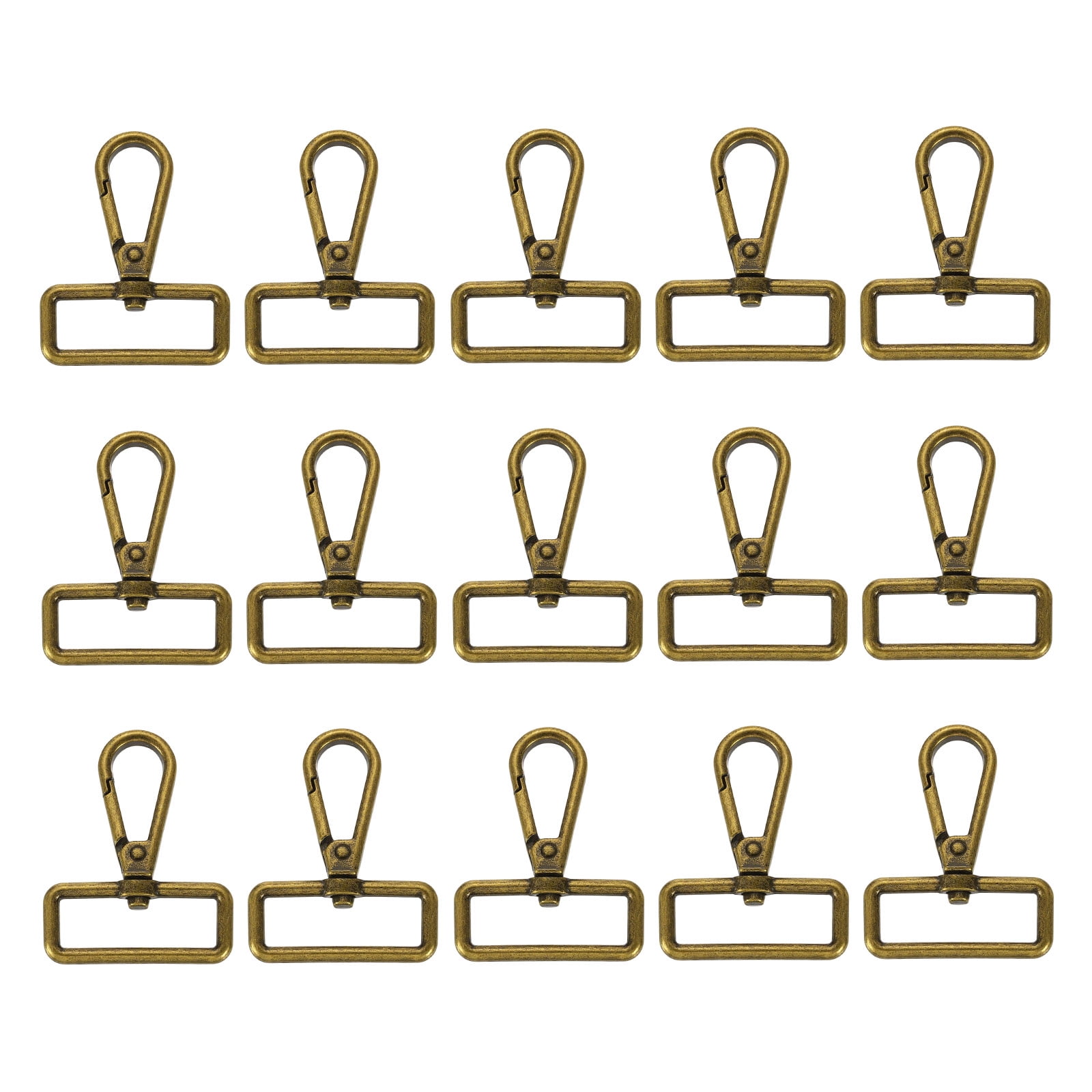 Uxcell 15Pack Swivel Clasps, 1.25" D Ring Lobster Clasp Claw Push Gate ...