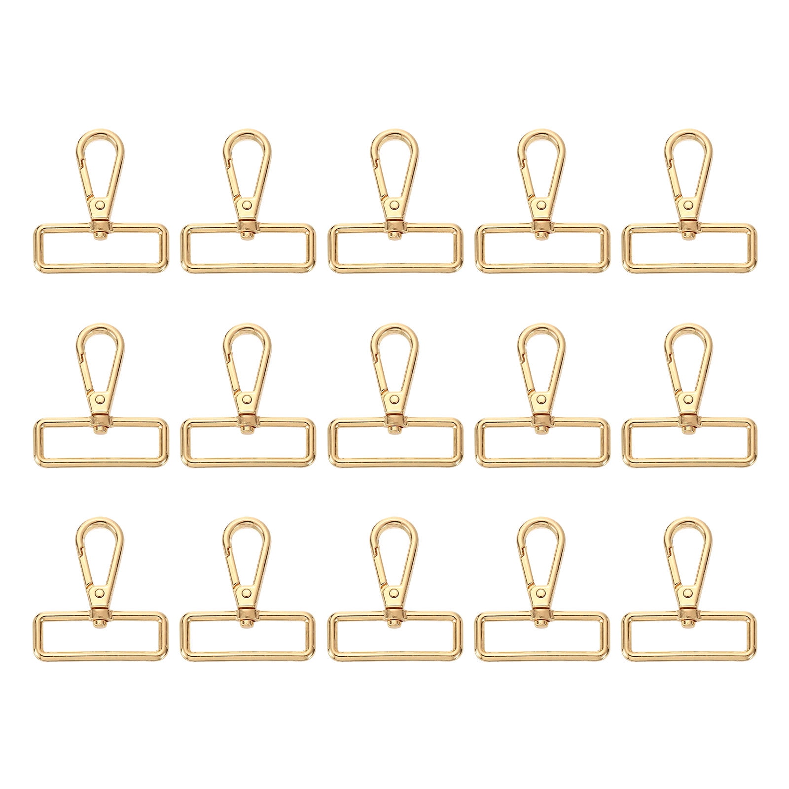 Uxcell 15Pack Swivel Clasps, 1.5" D Ring Lobster Clasp Claw Push Gate ...