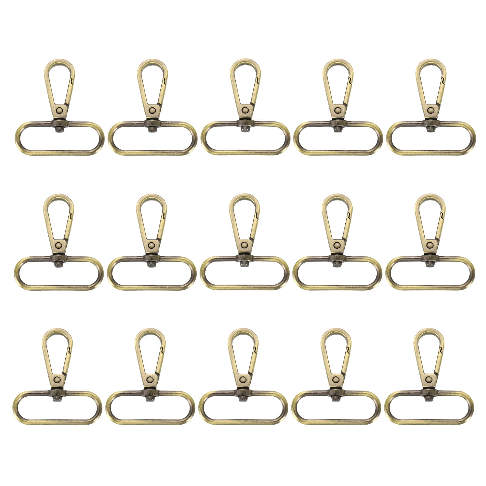 Uxcell 15Pack Swivel Clasps, 1.5" Oval Ring Lobster Clasp Claw Push ...