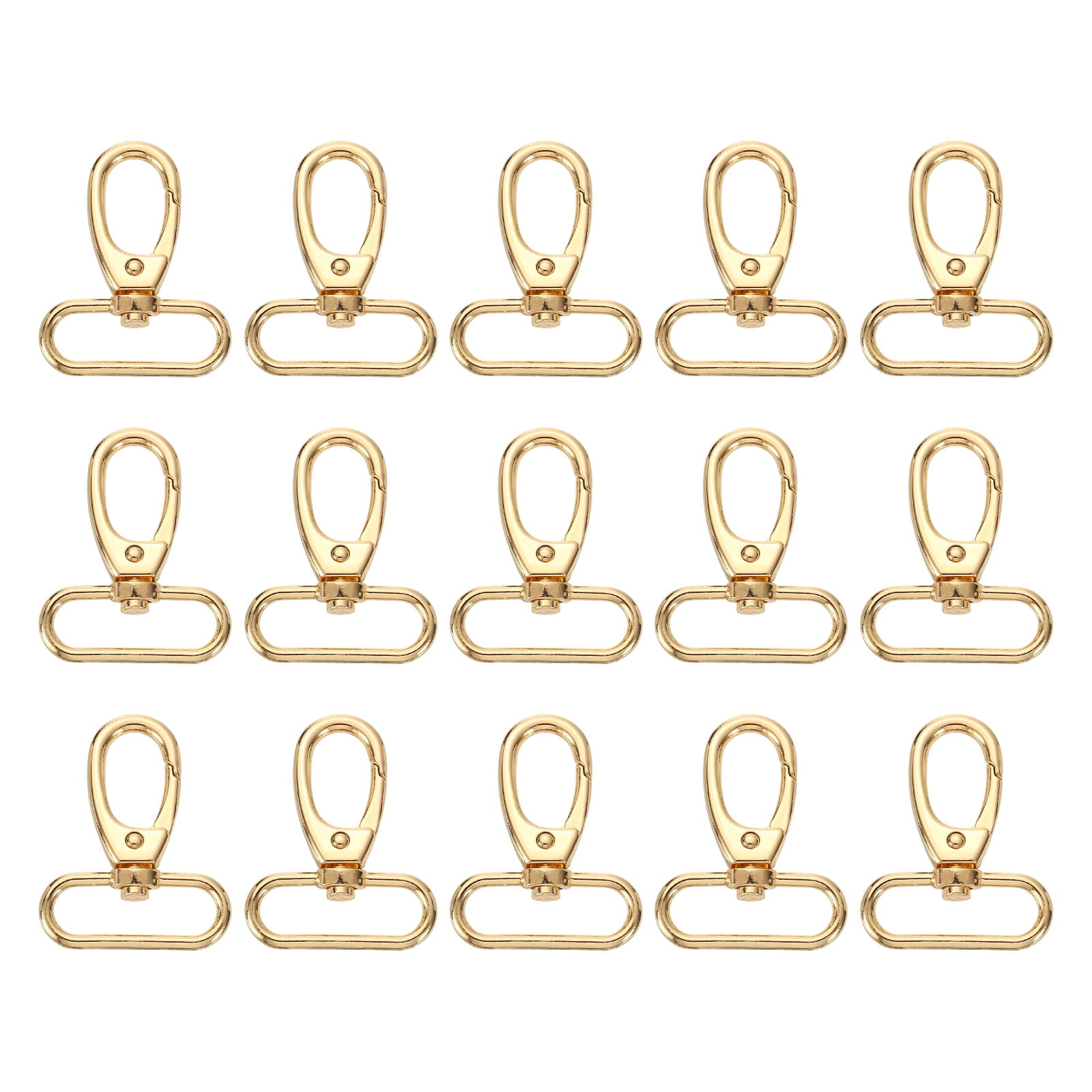 Uxcell 15Pack Swivel Clasps, 1.5" Oval Ring Lobster Clasp Claw Push ...