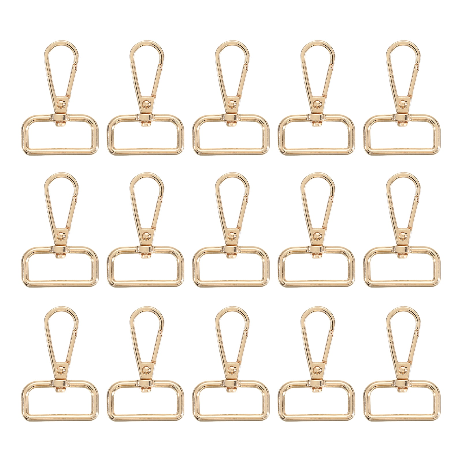 Uxcell 15Pack Swivel Clasps, 1" D Ring Lobster Clasp Claw Push Gate ...