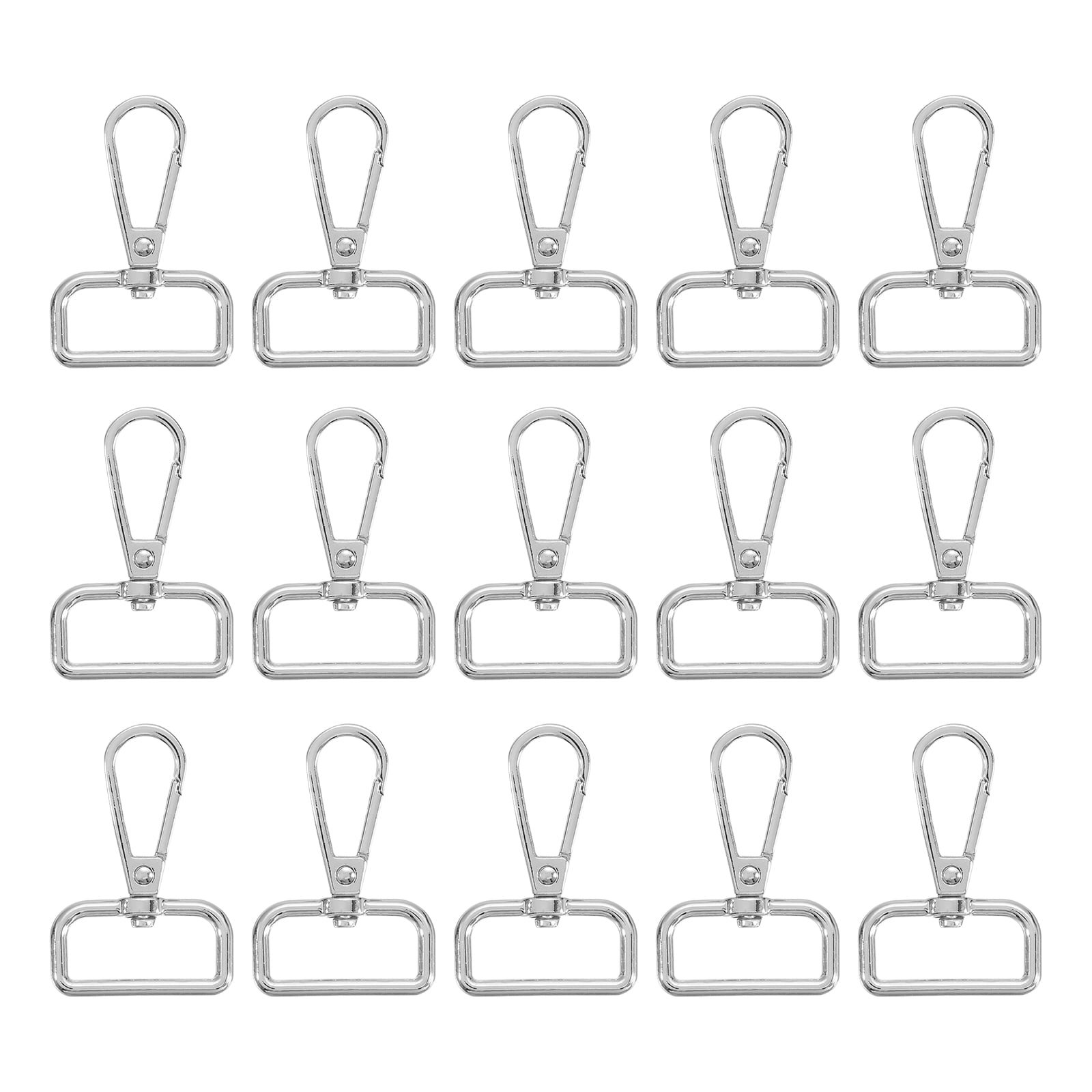 Uxcell 15Pack Swivel Clasps, 1" D Ring Lobster Clasp Claw Push Gate ...