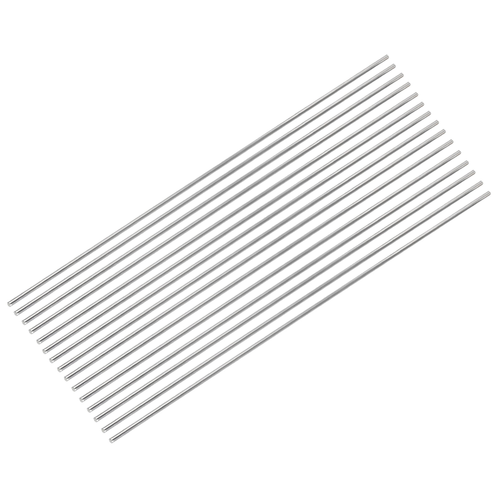 Uxcell 15Pcs 1.5mm x 300mm 304 Stainless Steel Rods, Round Metal Solid ...