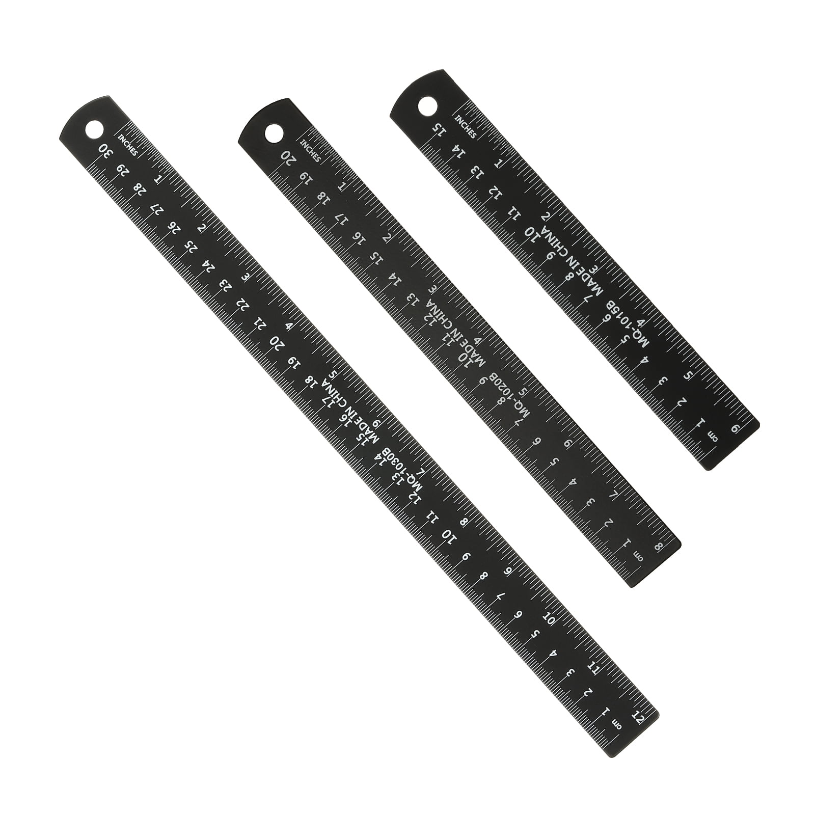 Uxcell 15cm/20cm/30cm Metal Ruler, 3 Pack Aluminum Alloy Rulers for ...
