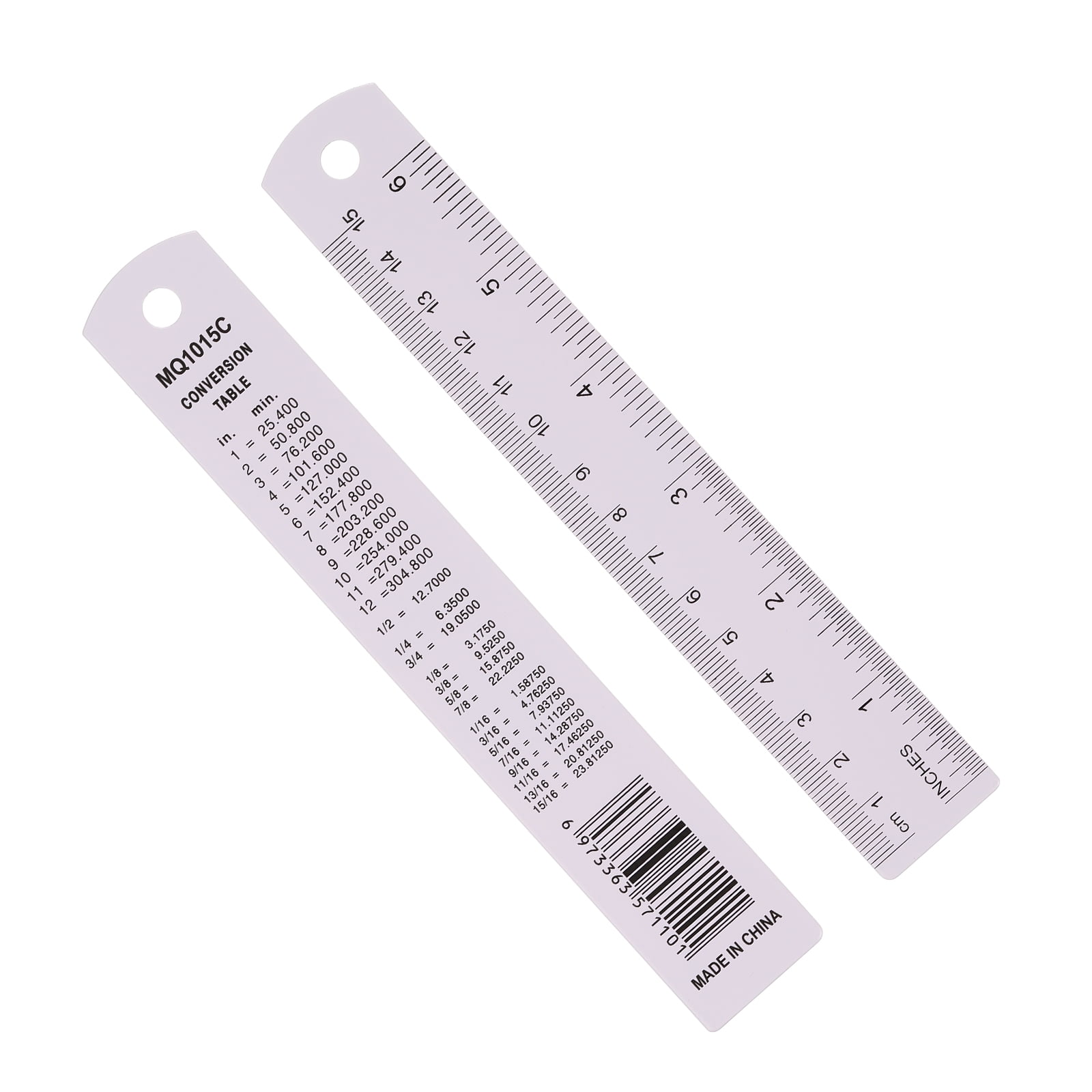 Uxcell 15cm/6" Metal Ruler, 2 Pack Aluminum Alloy Rulers with ...