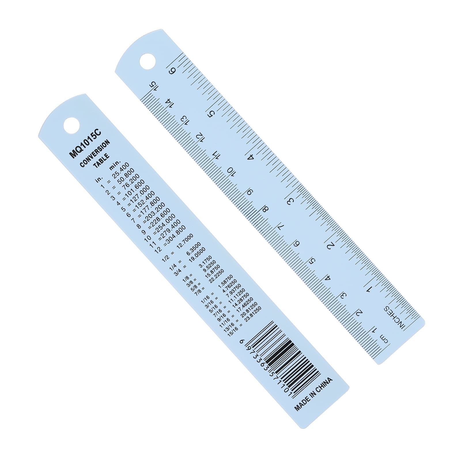 Uxcell 15cm/6" Metal Ruler, 2 Pack Aluminum Alloy Rulers with ...