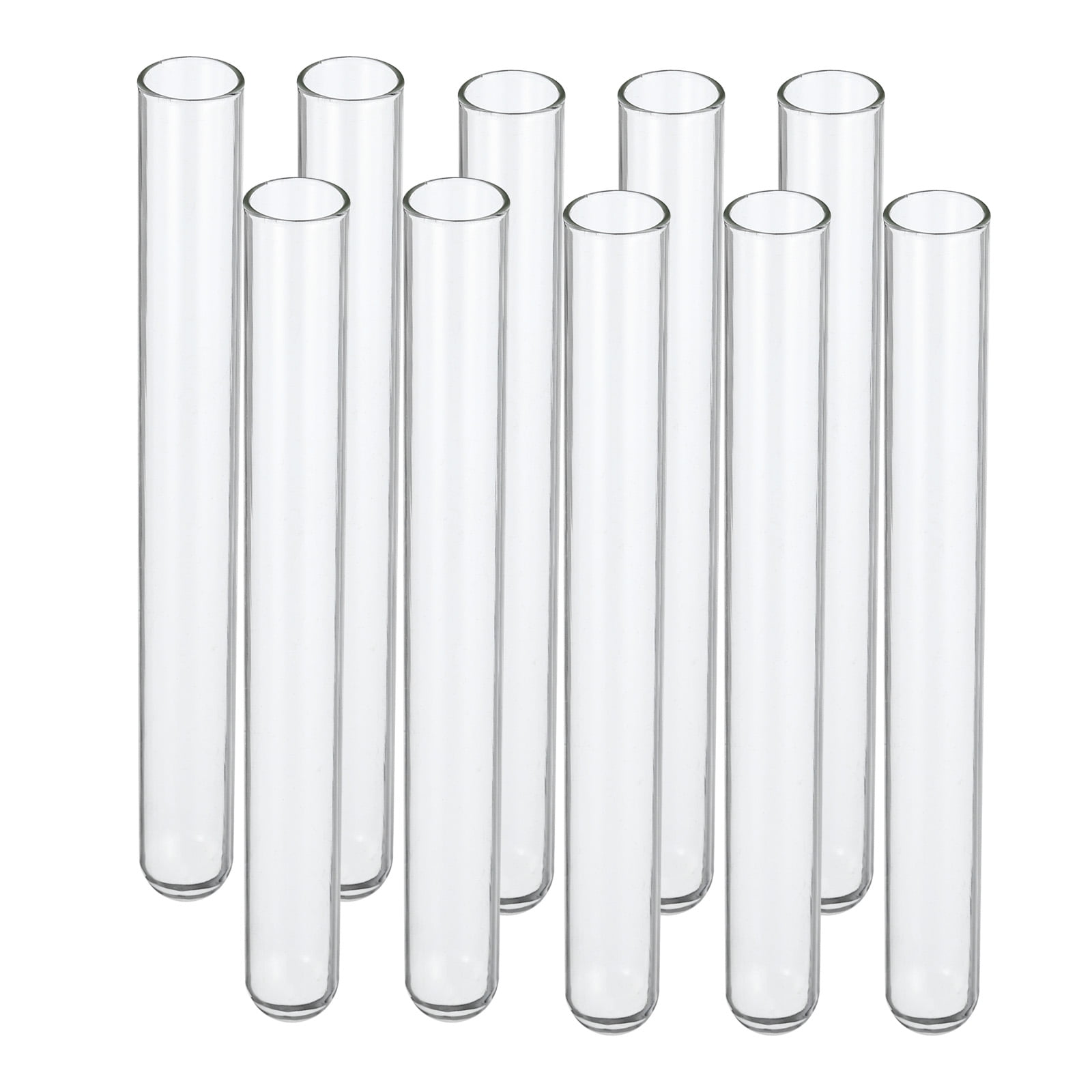 Uxcell 15ml Test Tubes, 50pcs 5.91x0.63in Glass Test Tube Containers ...