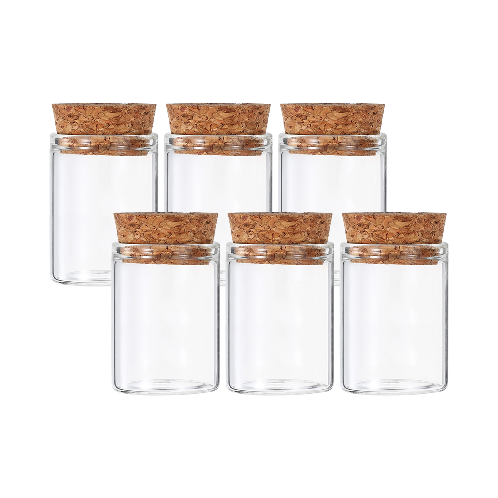 Uxcell 15ml Test Tubes, 6pcs 1.57x1.18 Glass Clear Flat Bottom Test ...