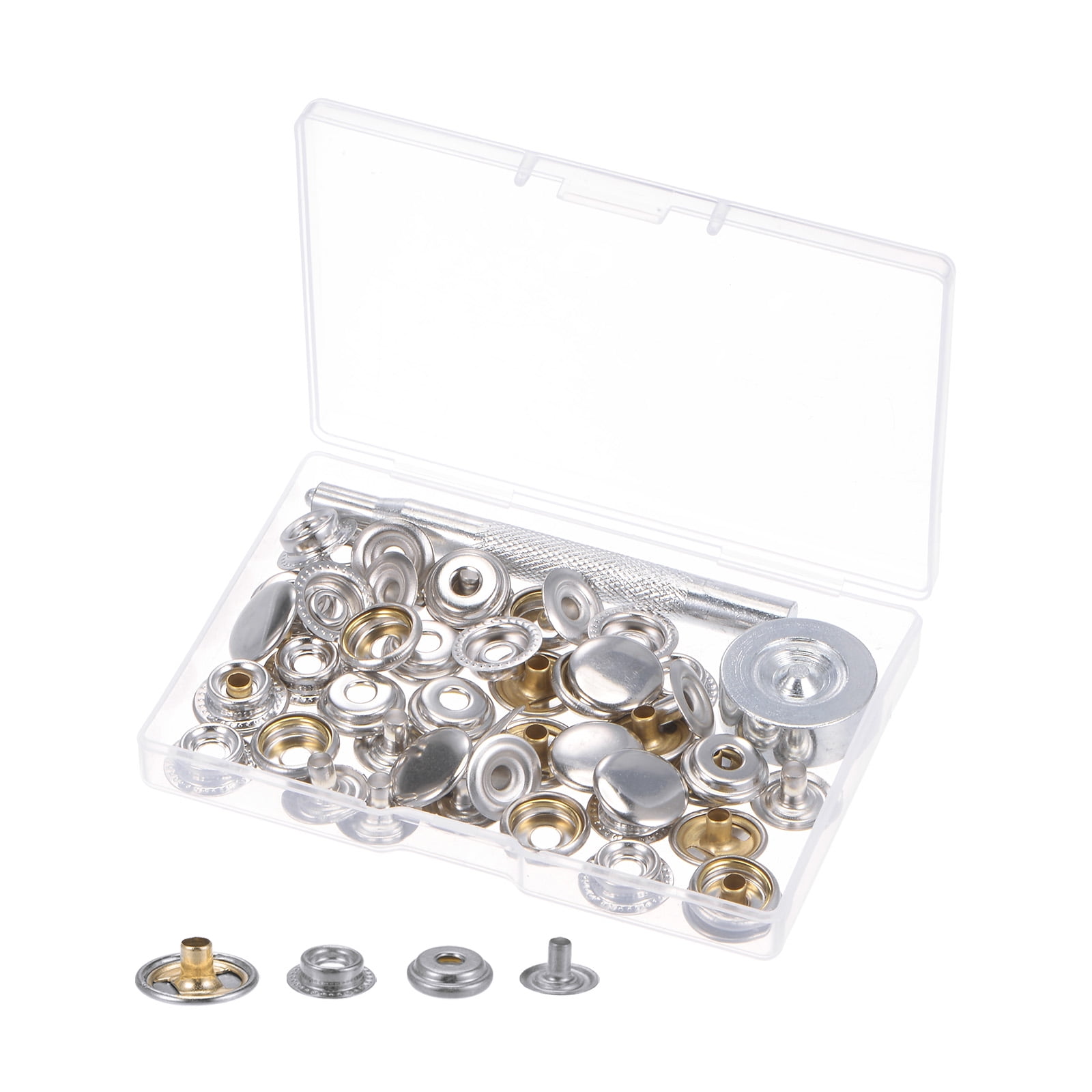 Uxcell 15mm/0.59Inch Snap Fasteners Kit copper material with ...