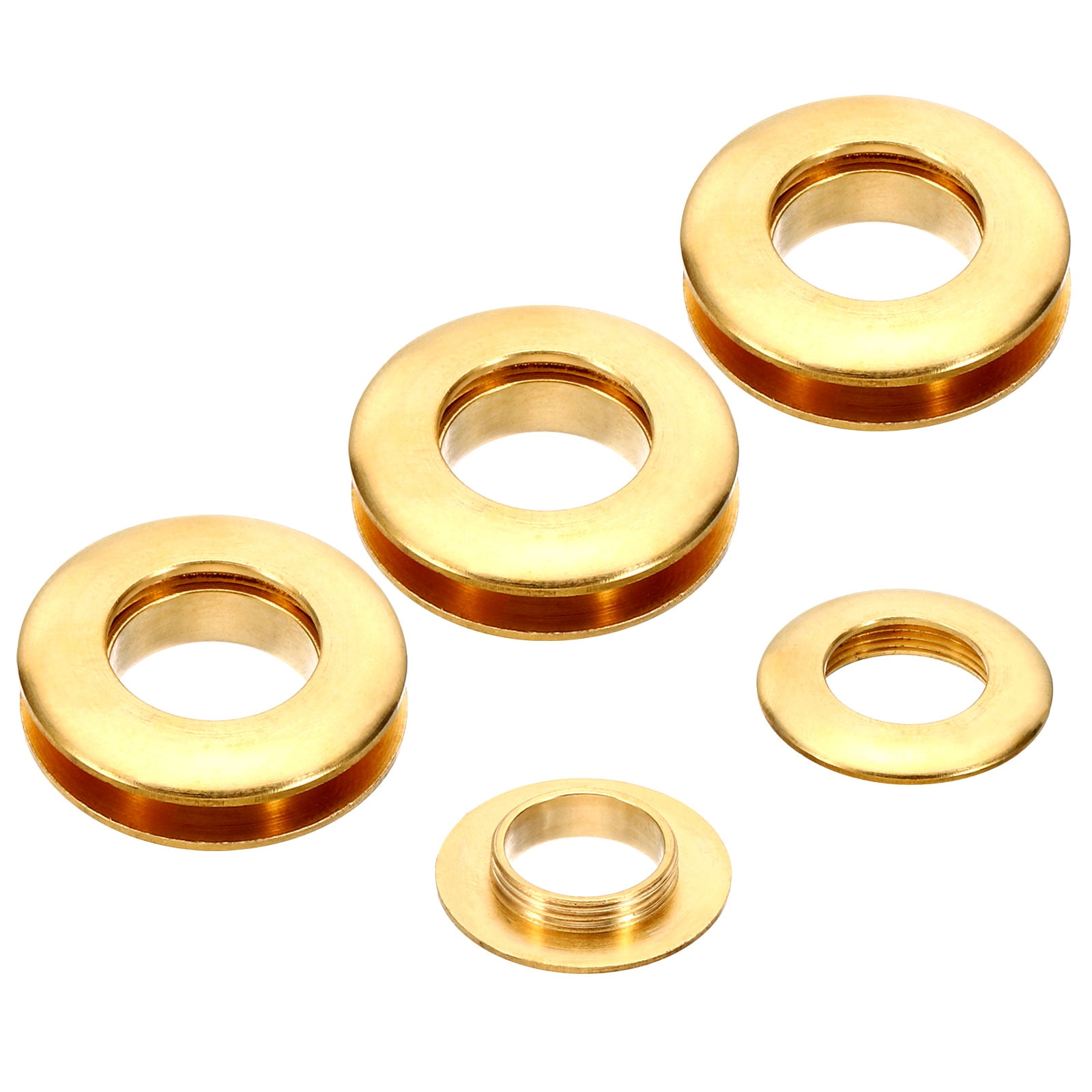 Uxcell 15mm(3/5 inch) Solid Brass Hole Eyelets, 4 Pcs Arc Surface Self ...