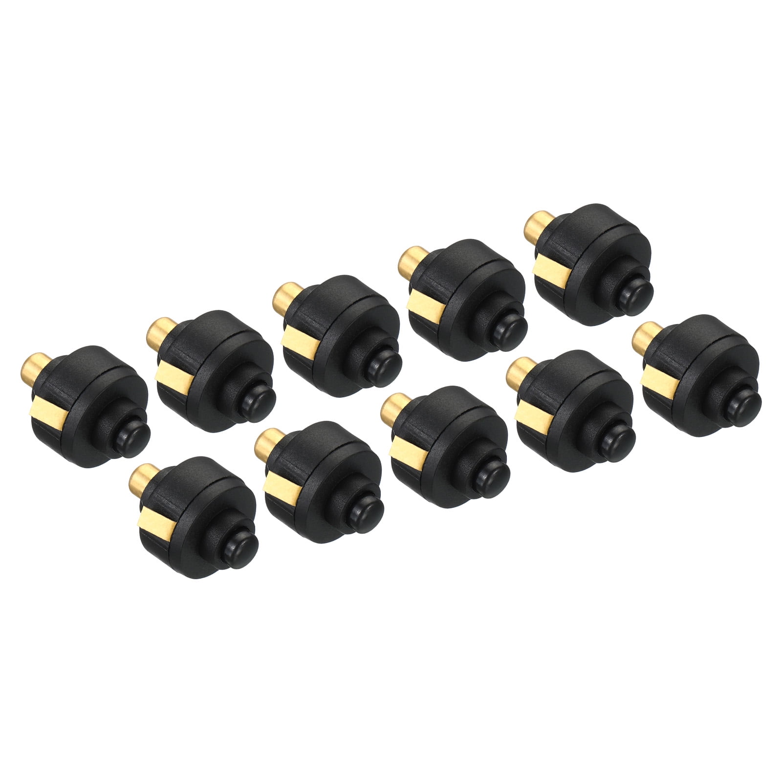 Uxcell 15mm Latching Push Button Switch, 10 Pcs 2 Pins DC 30V 0.5A On ...