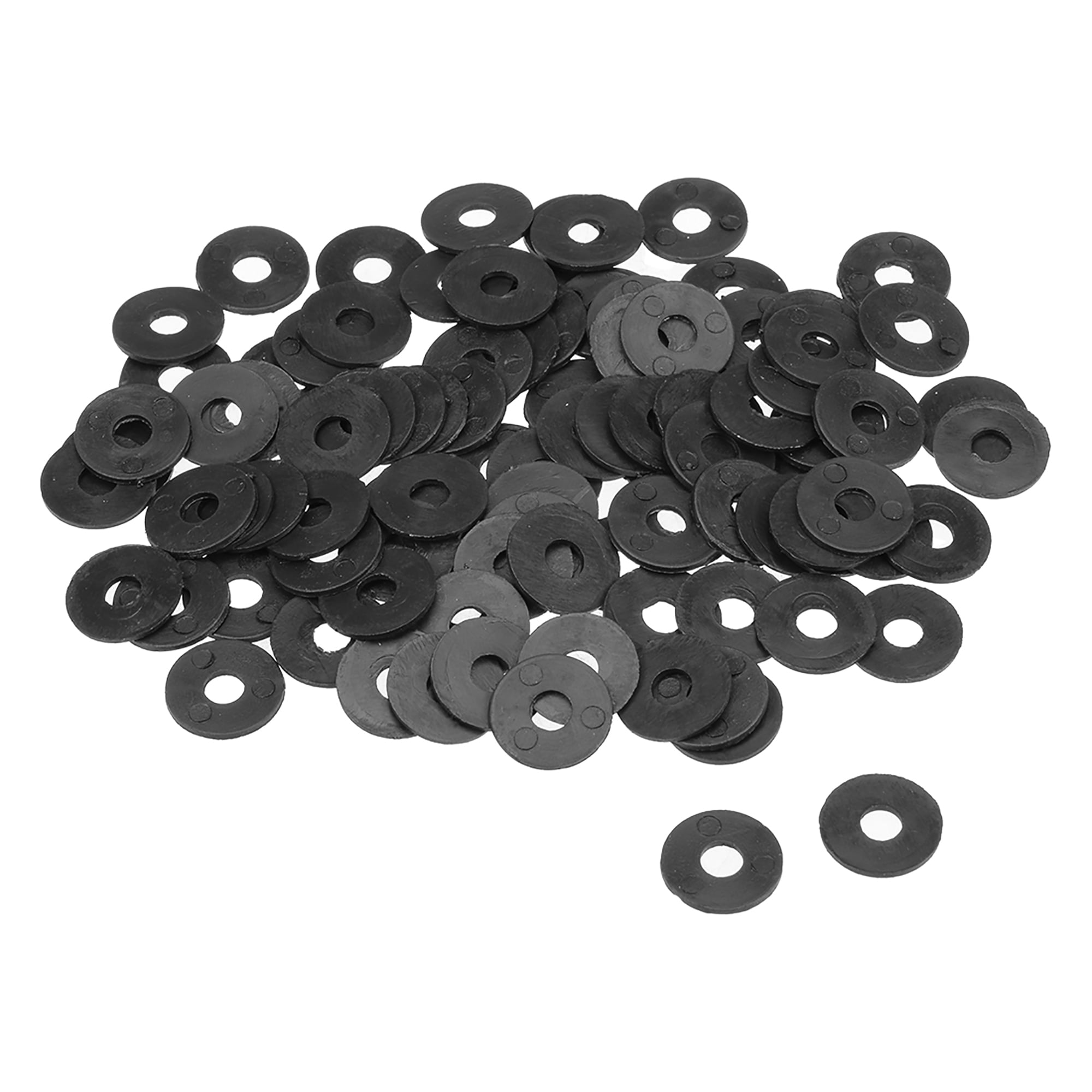 Uxcell 15mm O.D. 1mm Thick Nylon Flat Washers for 5mm ID Screw Bolt ...